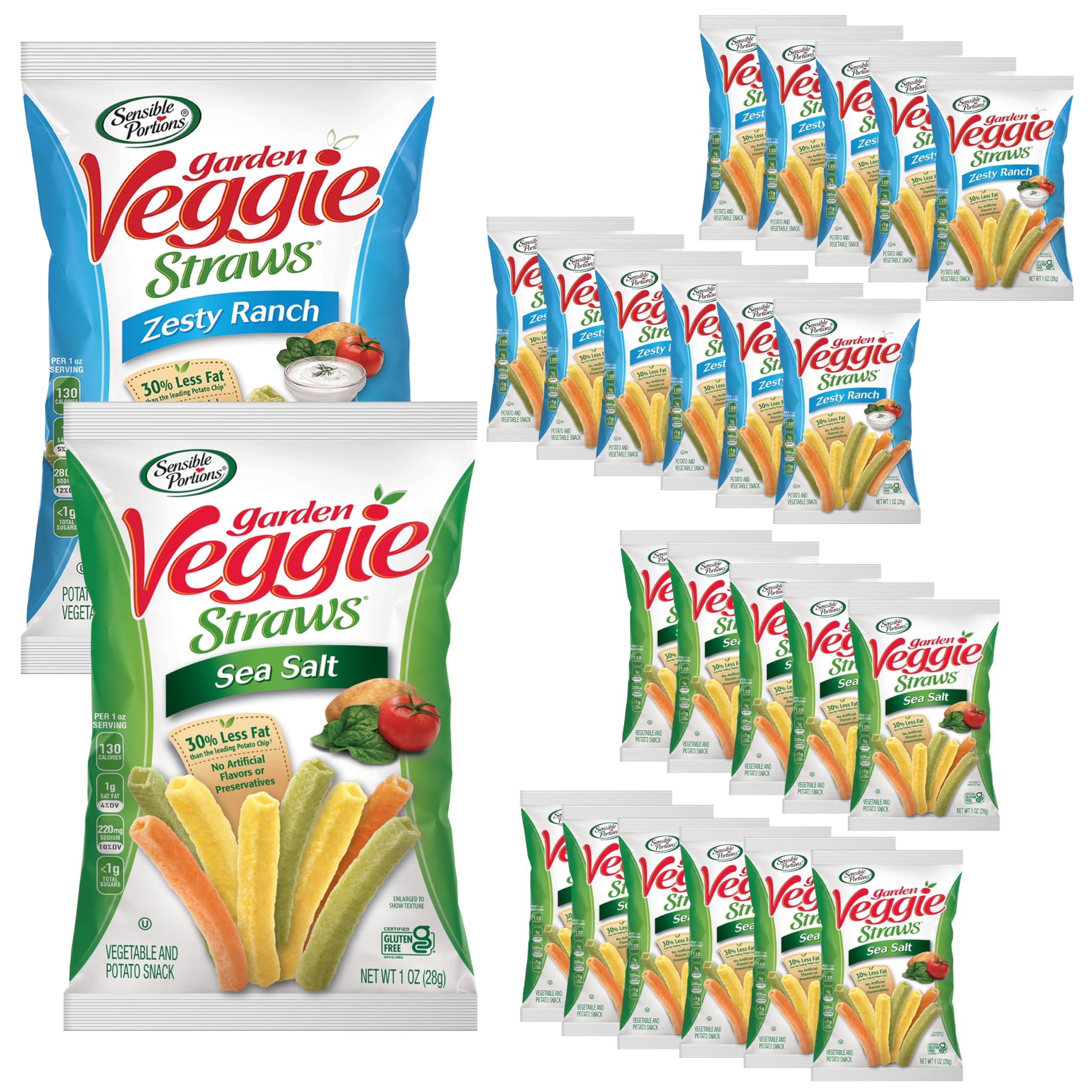 Amazon.com: Sensible Portions Garden Veggie Straws - Paquete variado de ...