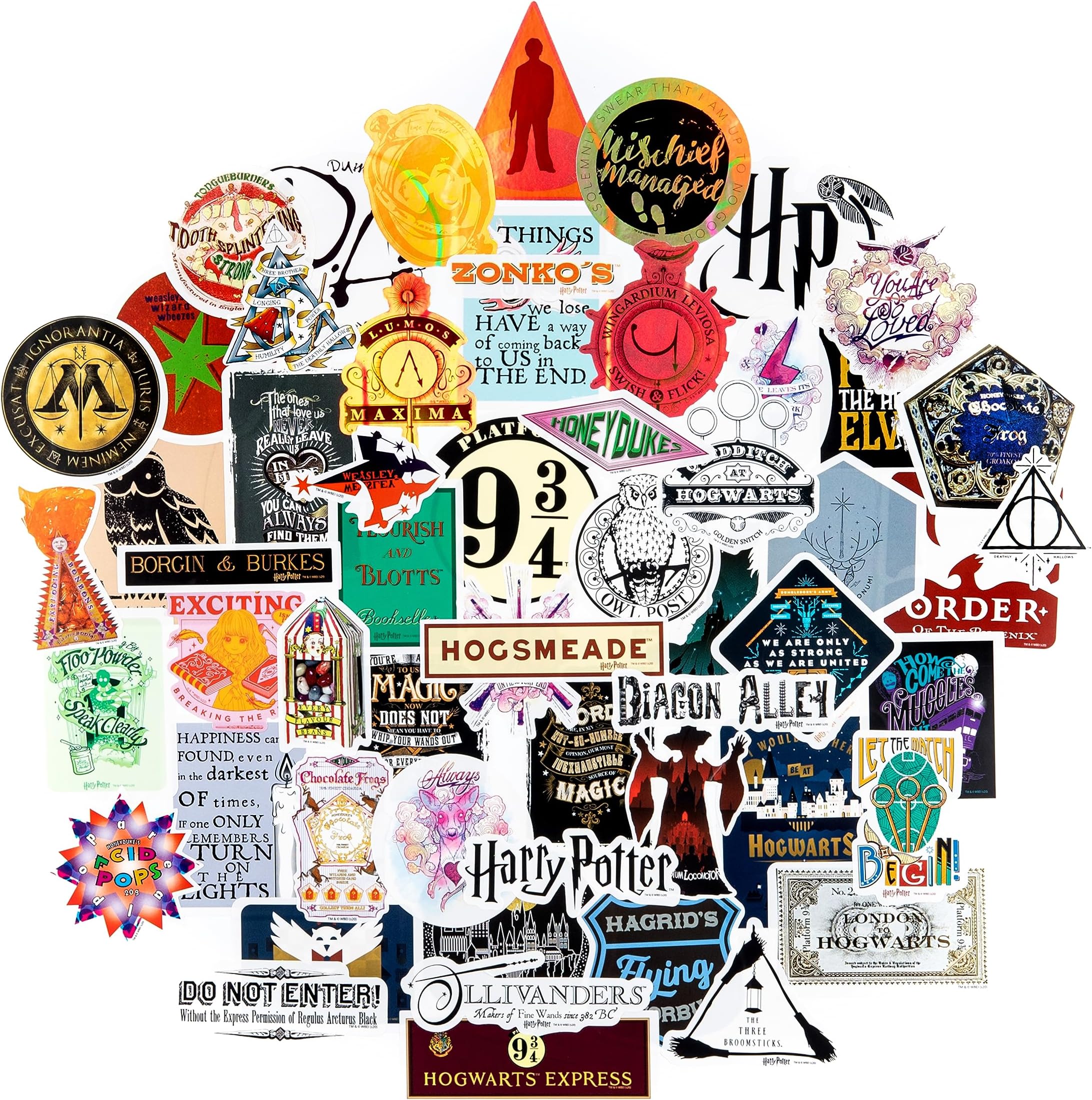 Amazon.com: Harry Potter Heroes Chibi Stickers Die Cut Vinyl Large ...