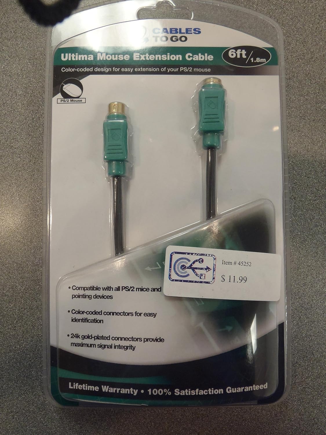 Amazon.com: Cables To Go Ultima Mouse Extension Cable PS/2 6' : Electronics