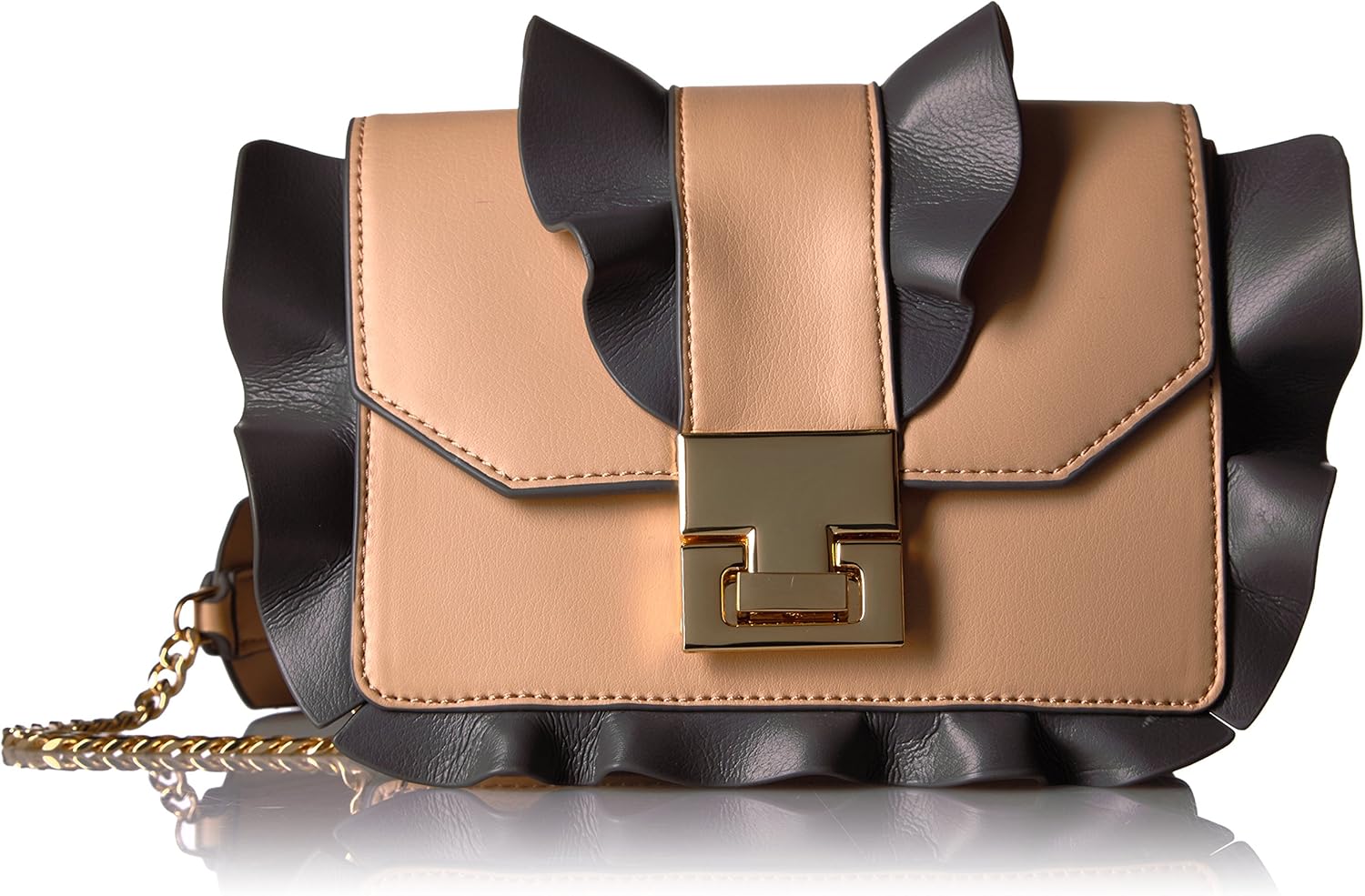 Ivanka Trump Hopewell Crossbody, Nude Ruffle: Handbags: Amazon.com