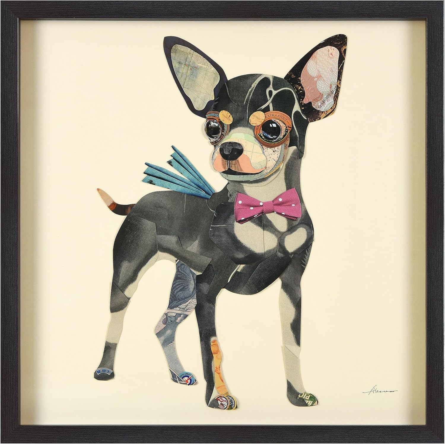 Amazon.com: Empire Art Direct Dimensional Collage Framed Graphic Paper ...