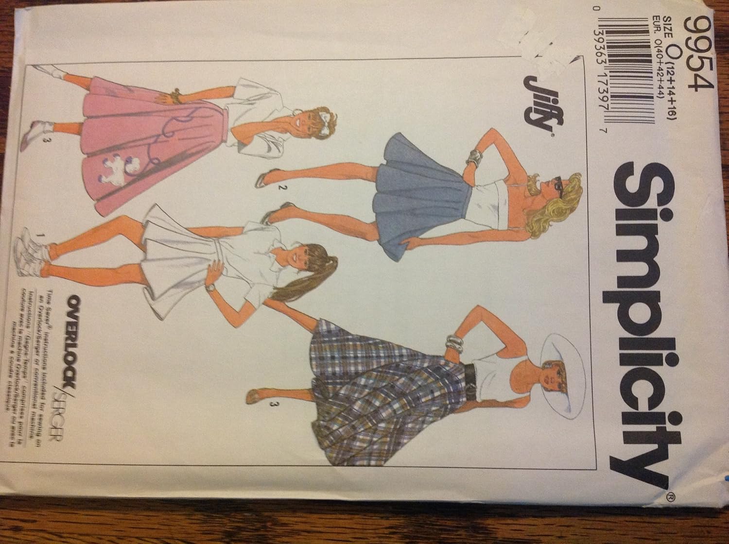 Simplicity 9954 Jiffy Sewing Pattern for Misses 12-14-16 Circle Skirts ...