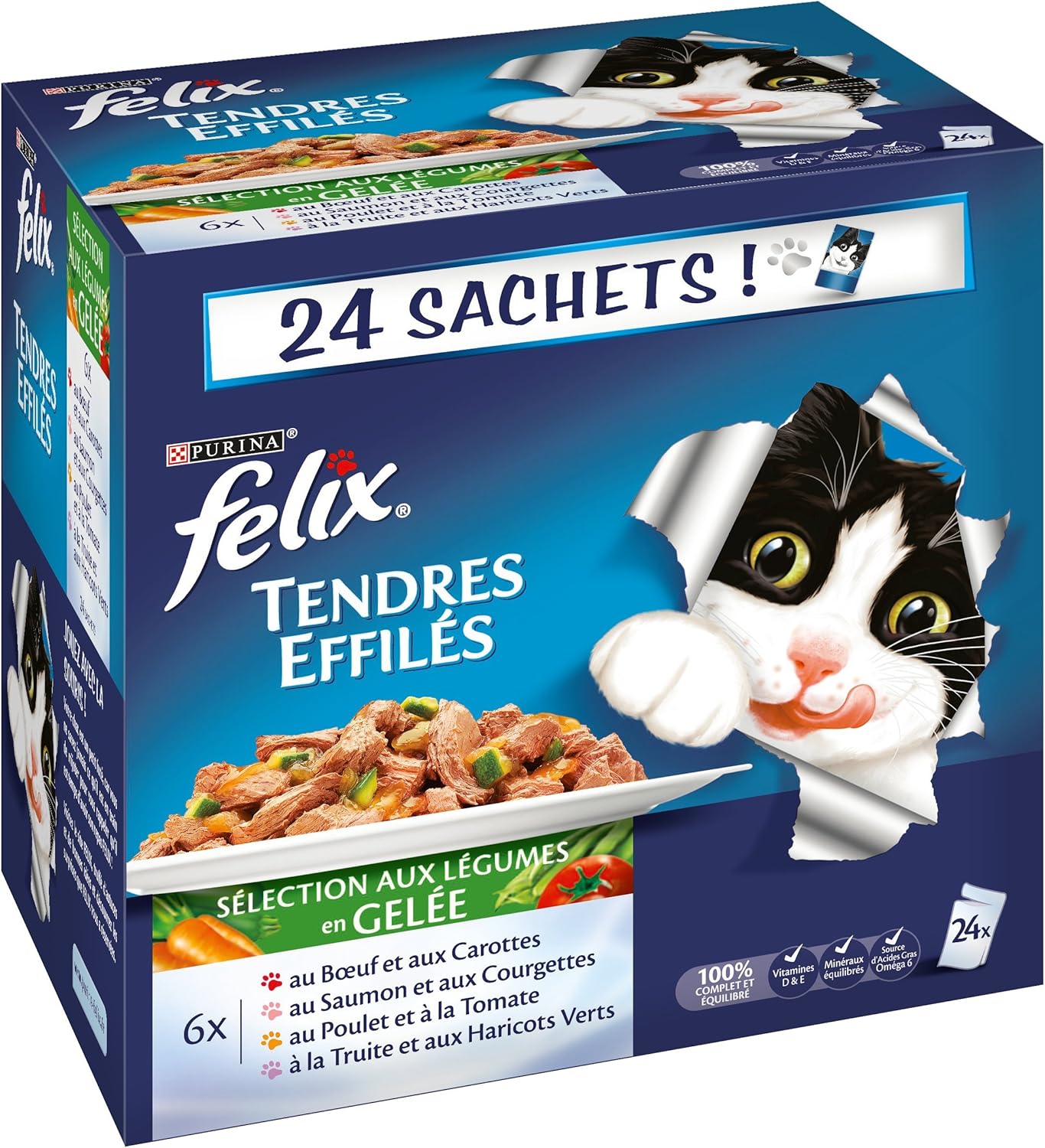 Felix Ptée for Tender Tender Cats Frozen Meat-Fish with Vegetables, 96 ...