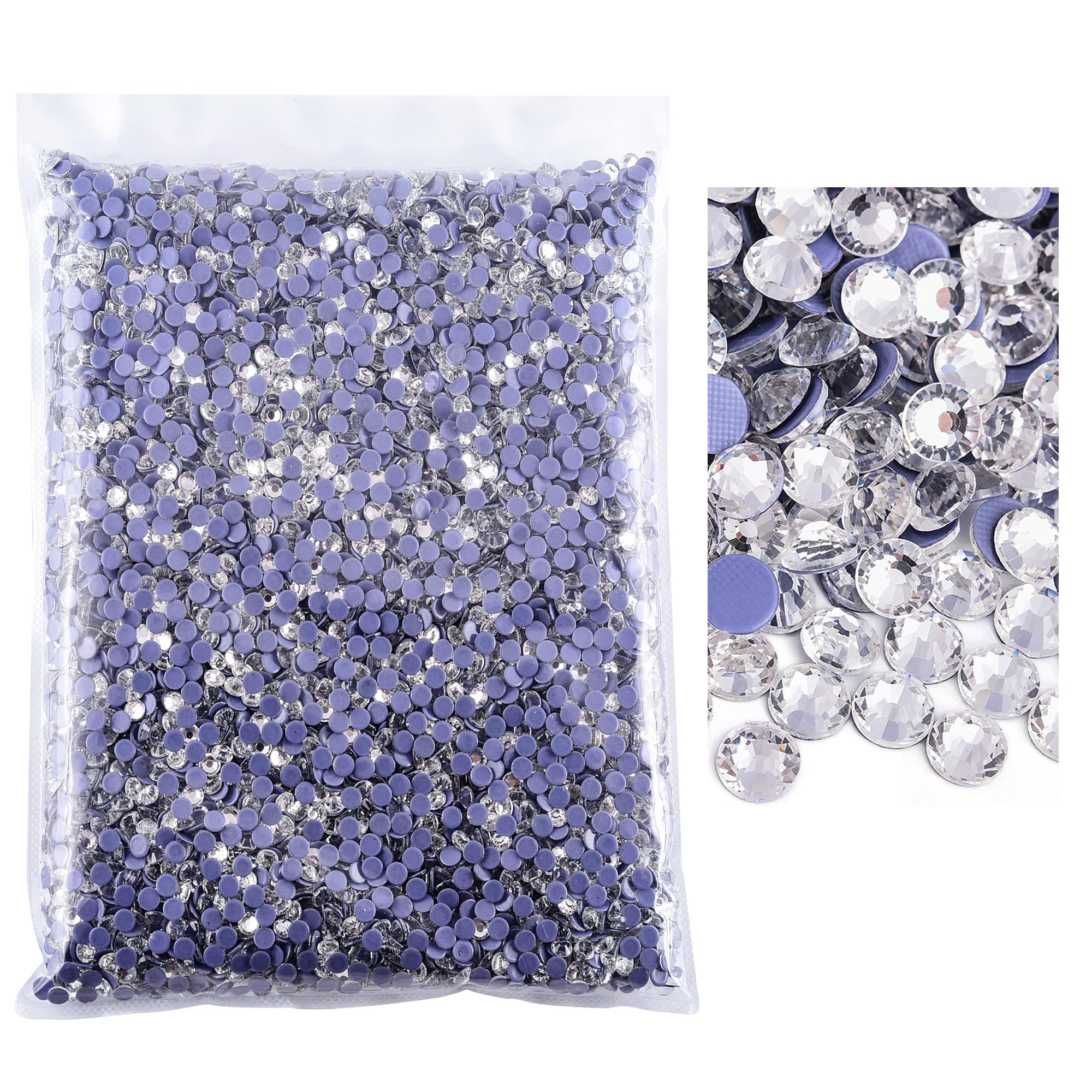 Amazon.com: Blinginbox 14400pcs Clear Large Quantity Wholesale Hotfix ...