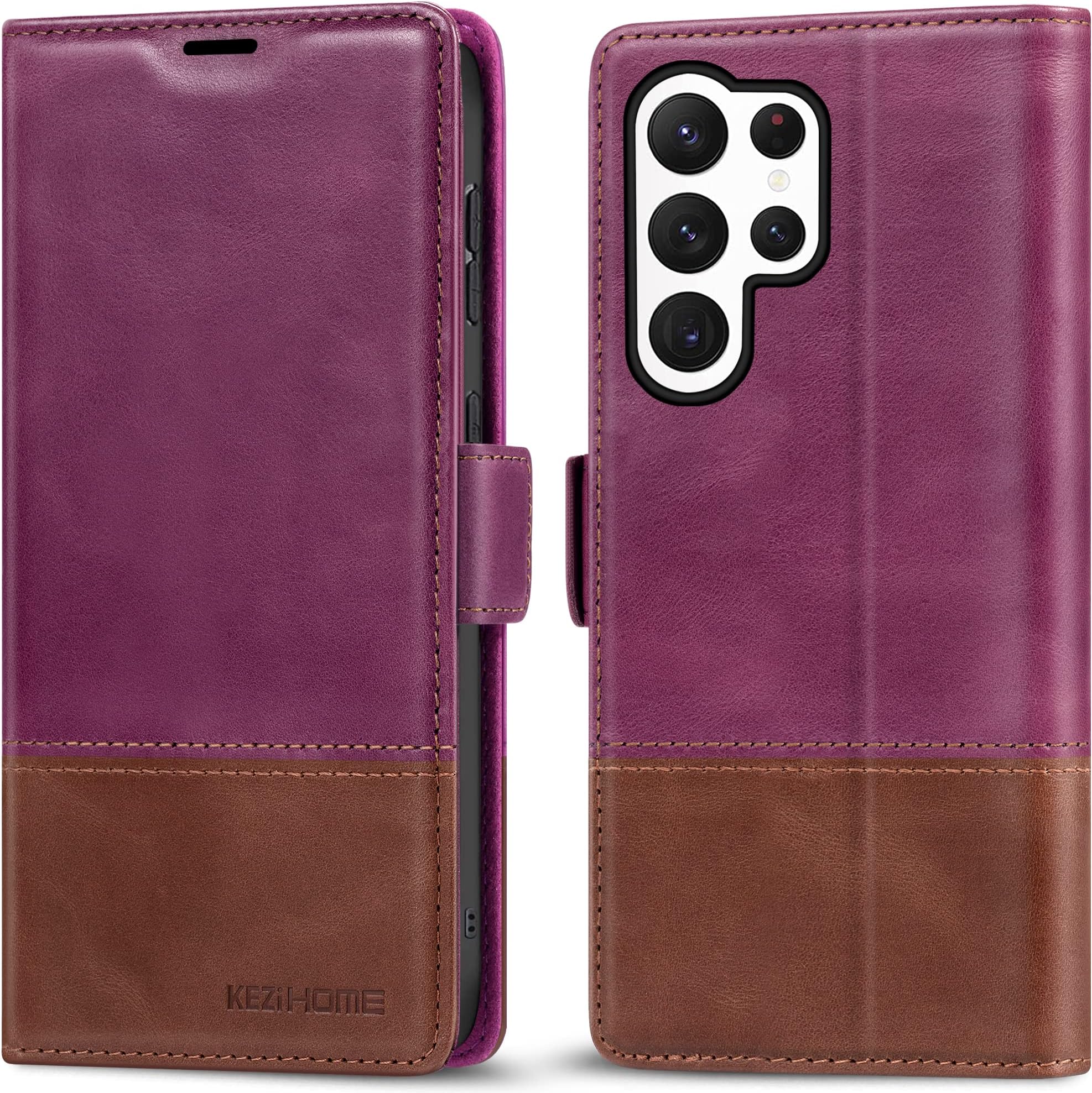 Amazon.com: KEZiHOME Note 20 Ultra Case, Genuine Leather [RFID Blocking] Galaxy Note 20 Ultra 5G ...