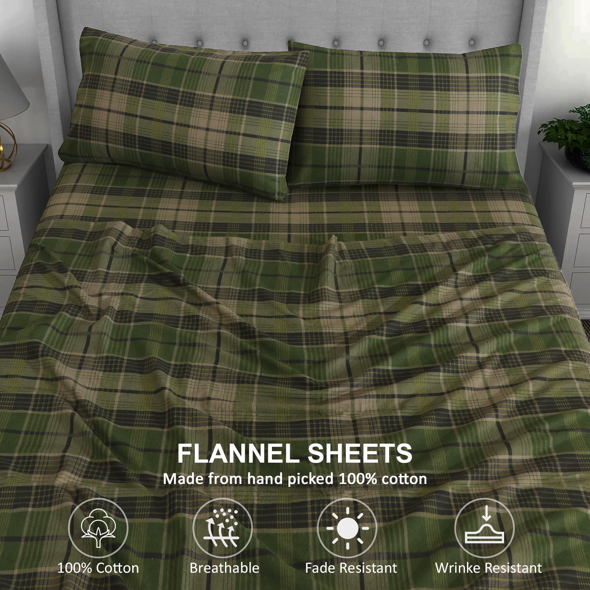 Wild Life Flannel Sheets Great Bay Home Lodge Flannel Sheet Set 100%