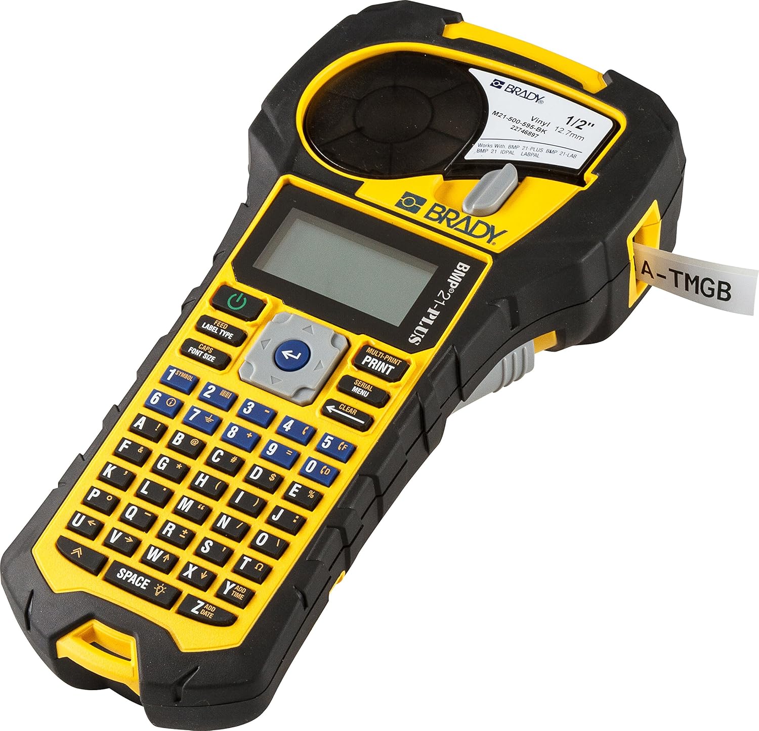 BRADY BMP21-PLUS Handheld Label Printer with Rubber Bumpers, Multi-Line ...