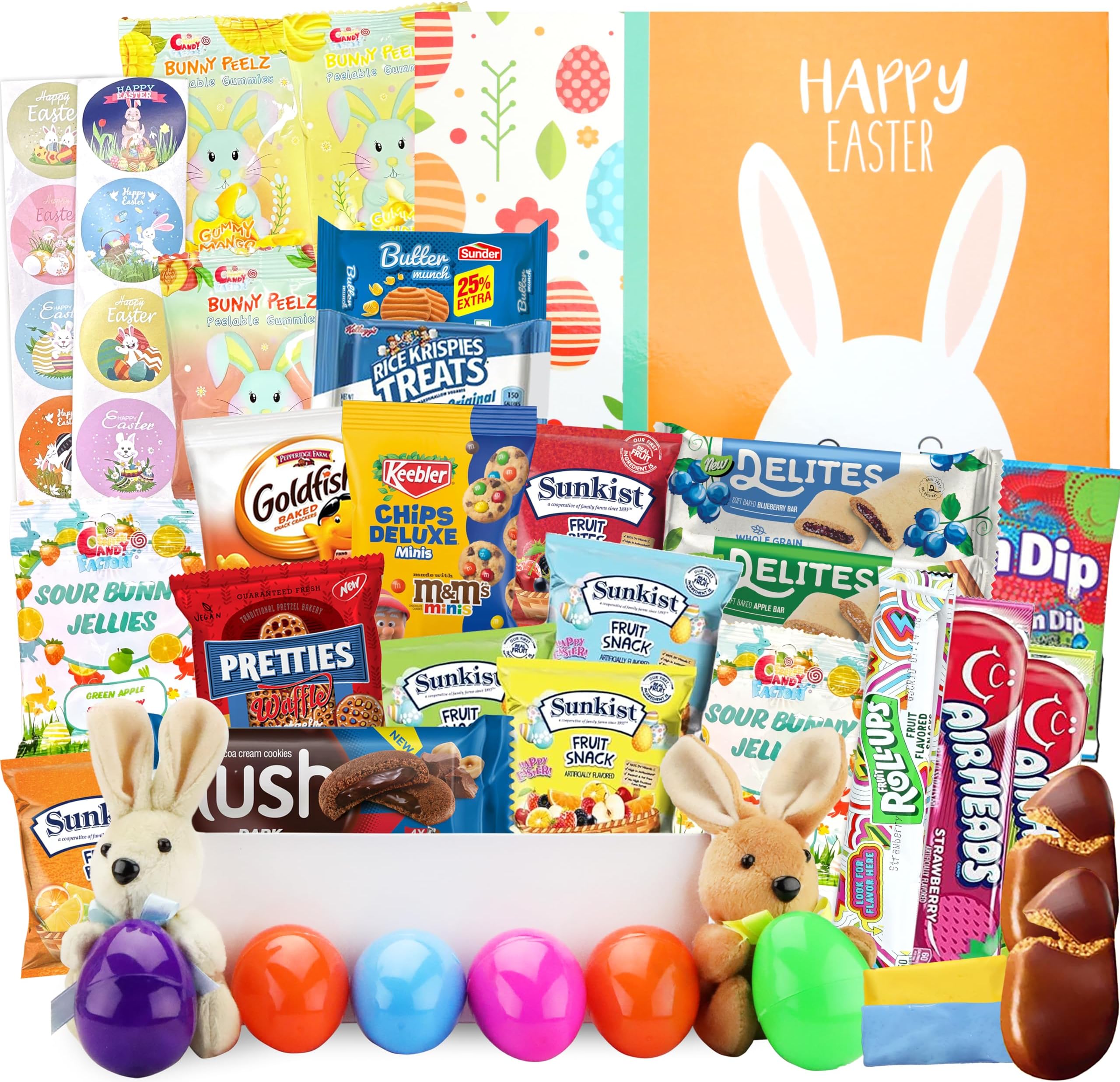 Amazon.com : Easter Snack Gift Box Variety Candy Mix Gift Basket ...