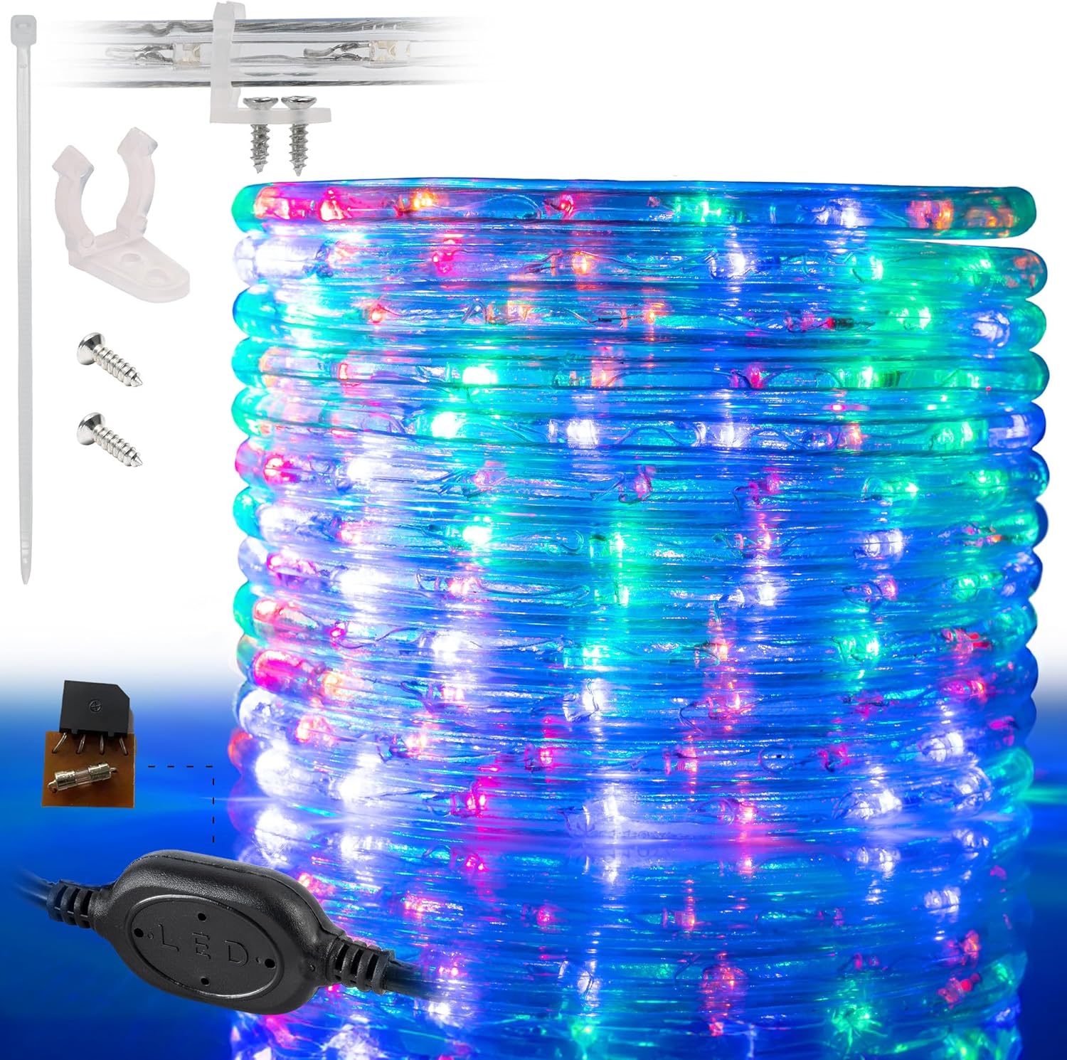 Amazon.com: West Ivory 10ft Colorful LED Rope Lights, Connectable ...