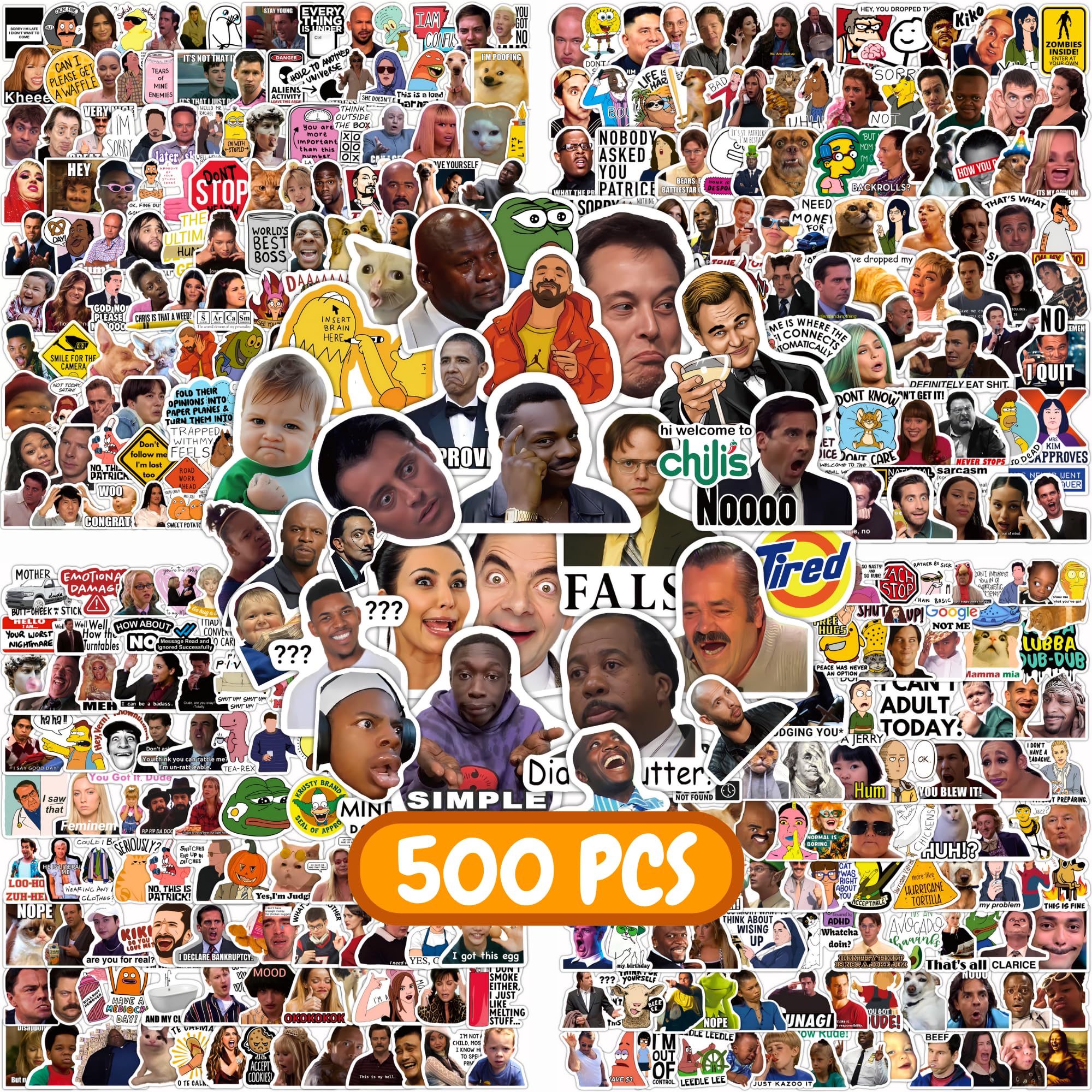 Amazon.com: 500 Pcs Funny Stickers for Adults & Teens - Trendy Meme ...