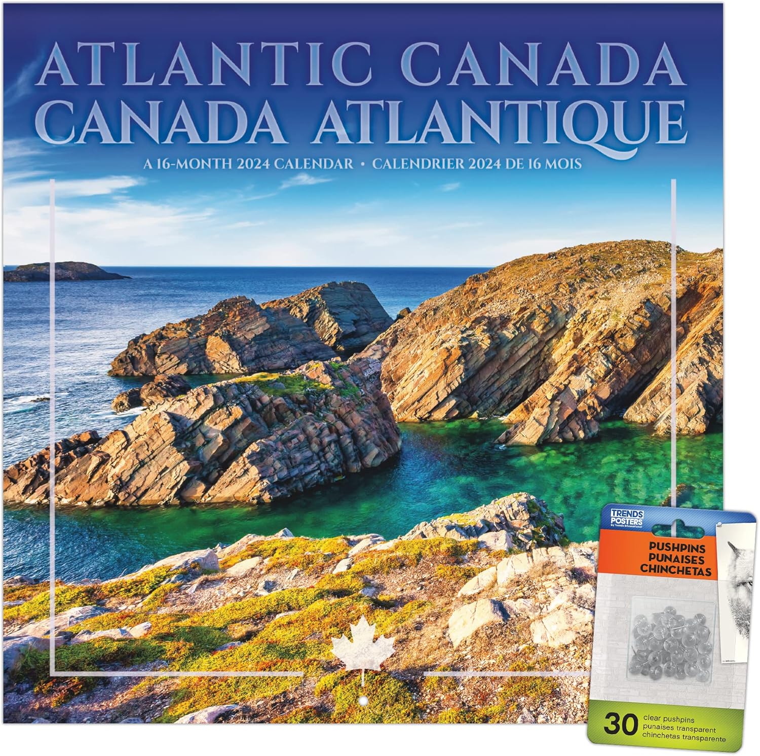 Amazon.com: 2024 Atlantic Canada Wall Calendar & Push Pins : Office ...