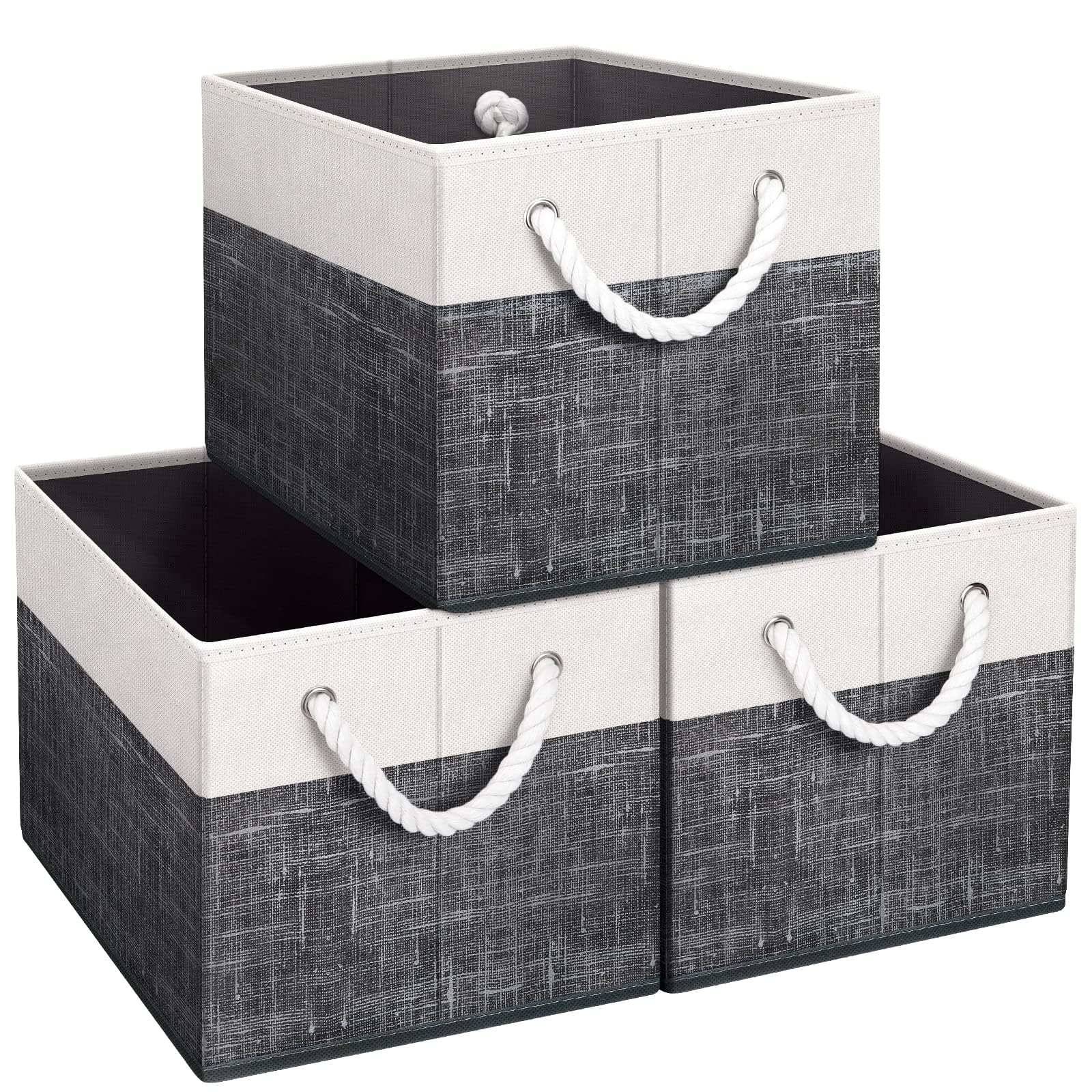 Amazon.com - Fab totes Storage Bins [3-Pack], Foldable Storage Baskets ...