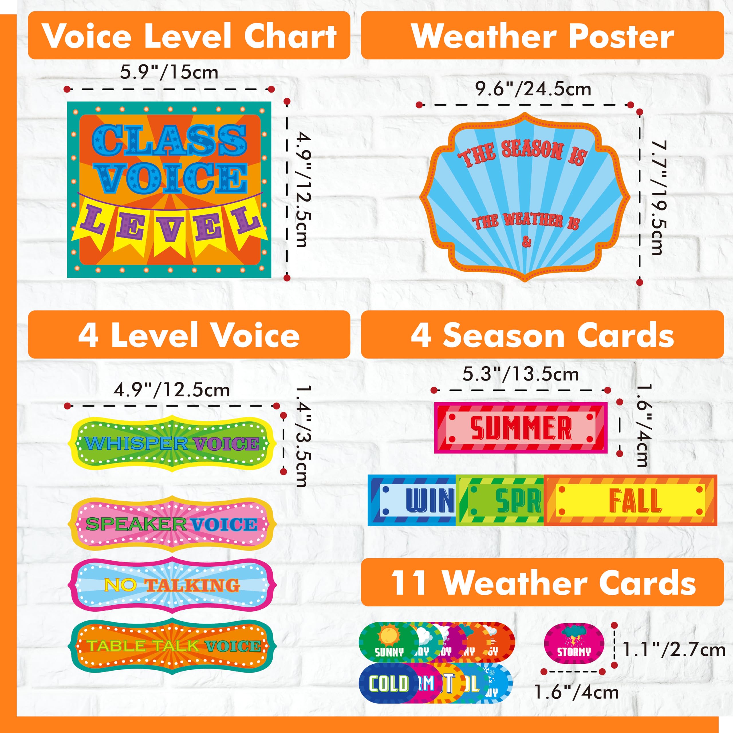 Snapklik.com : 136PCS Calendar Bulletin Board Cutouts, Season/Weather ...