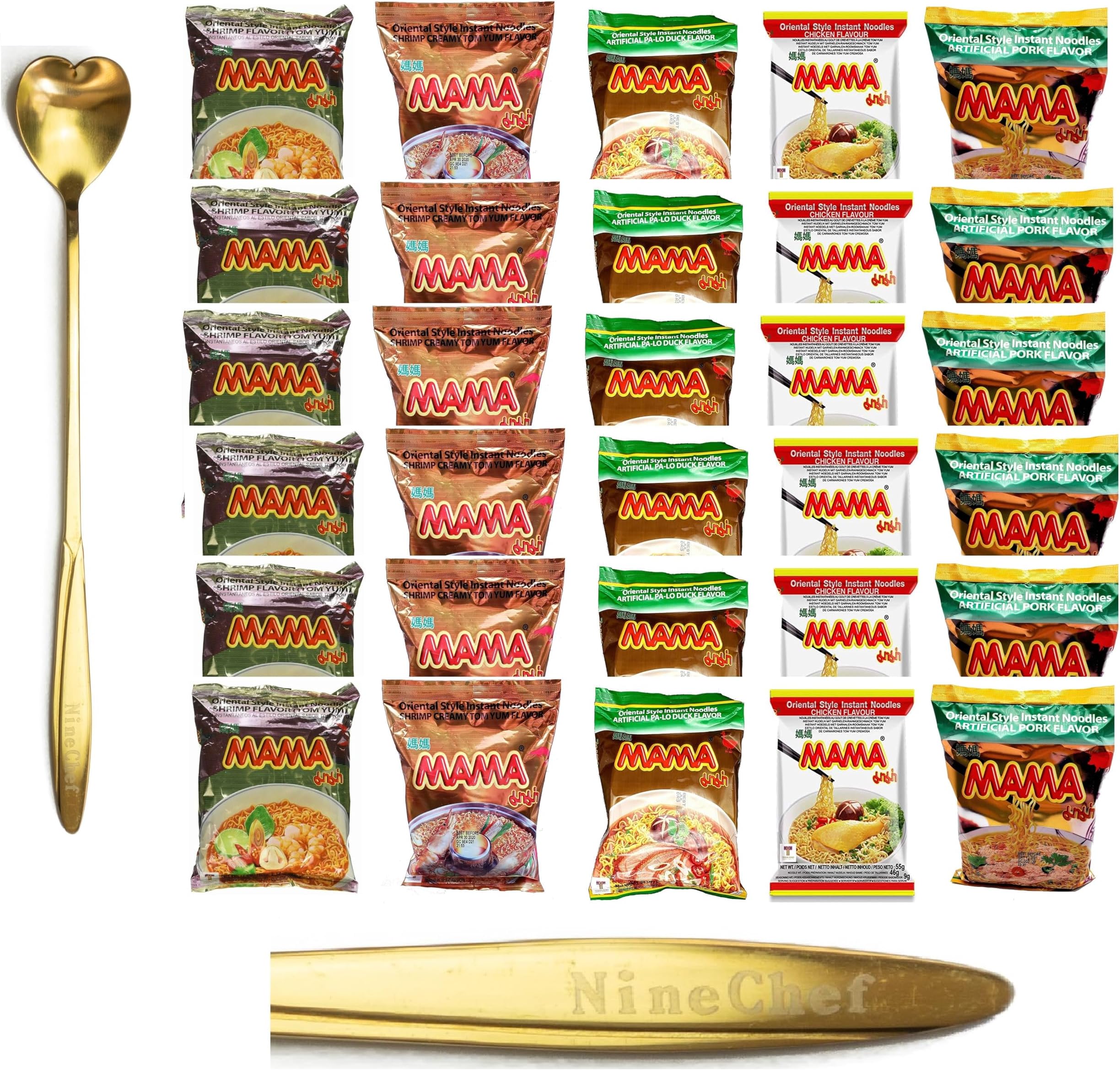 Amazon.com: MAMA Ramen Style Instant Oriental Noodles Variety 30 Pack ...