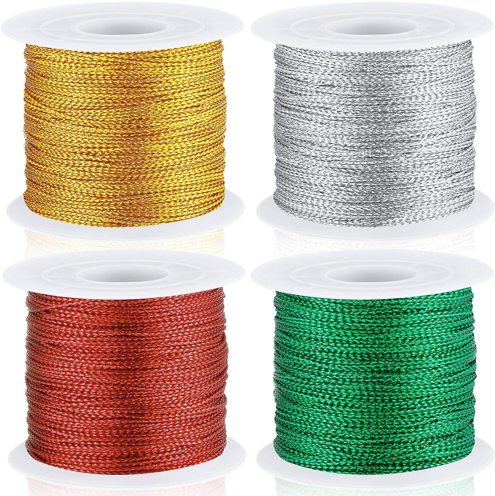 Amazon.com: 440 Yards Metallic Cord Tinsel Rope for Craft Jewelry ...