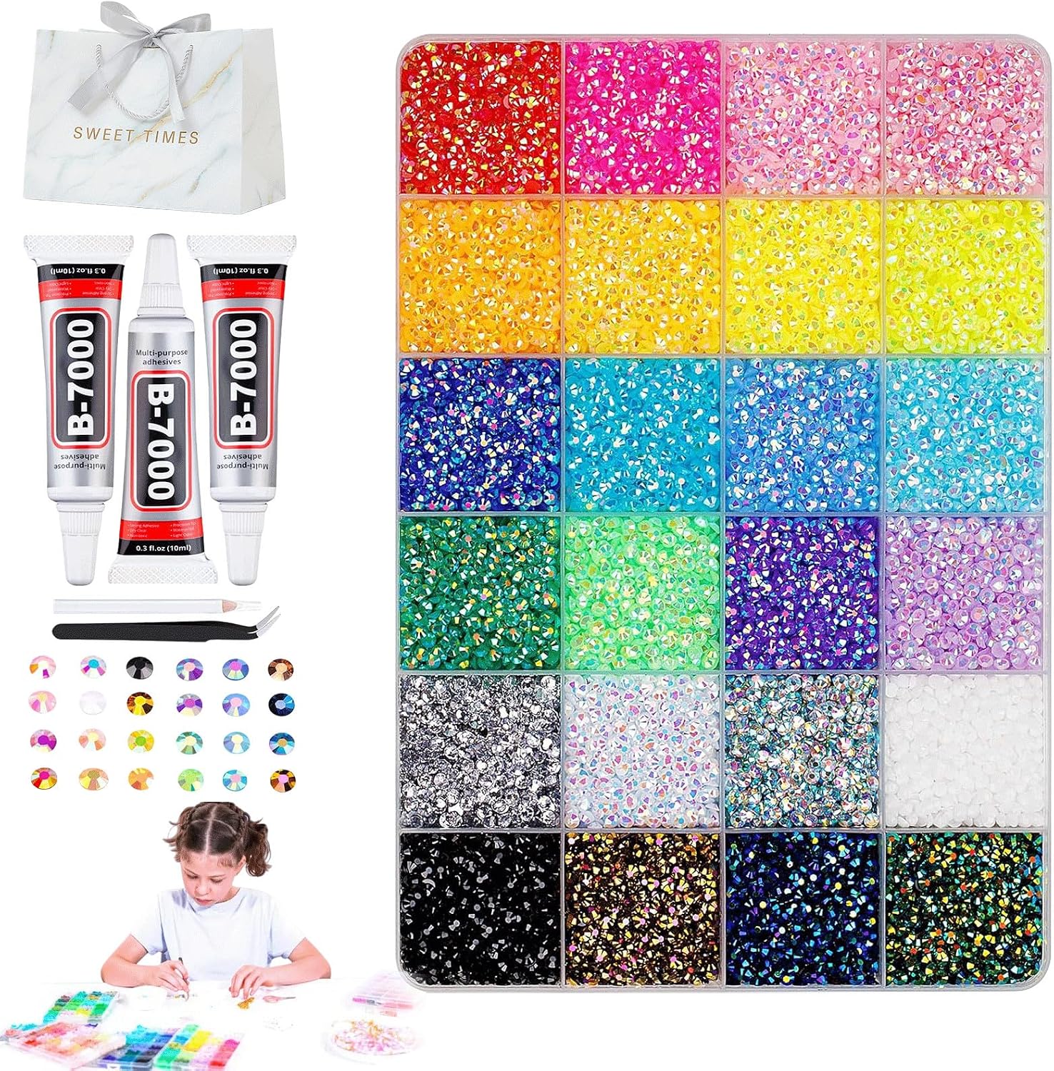 Amazon.com: 2026 New Colorful DIY Resin Rhinestone Kit for Bedazzling ...