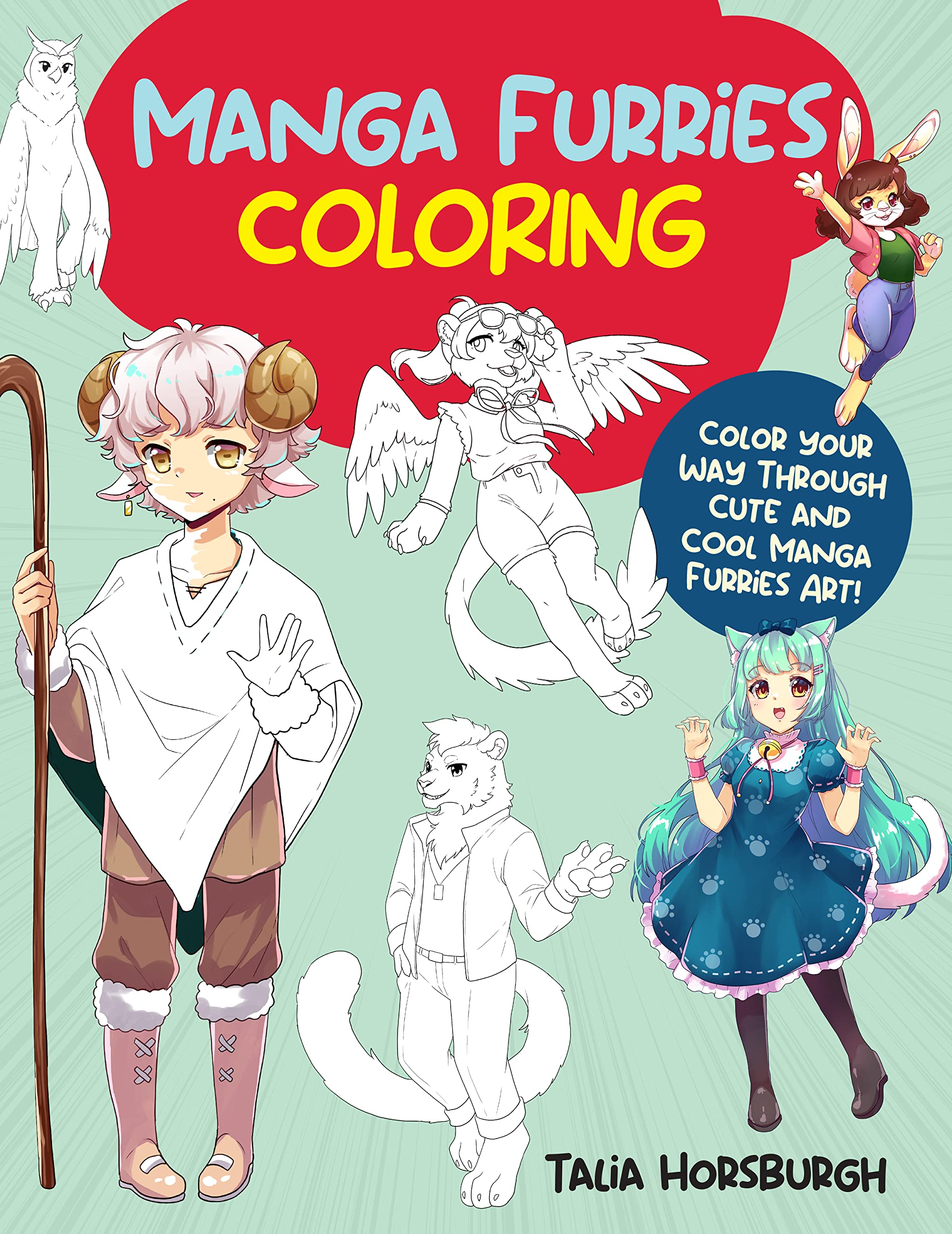 Amazon | Manga Furries Coloring: Color your way through cute and cool ...