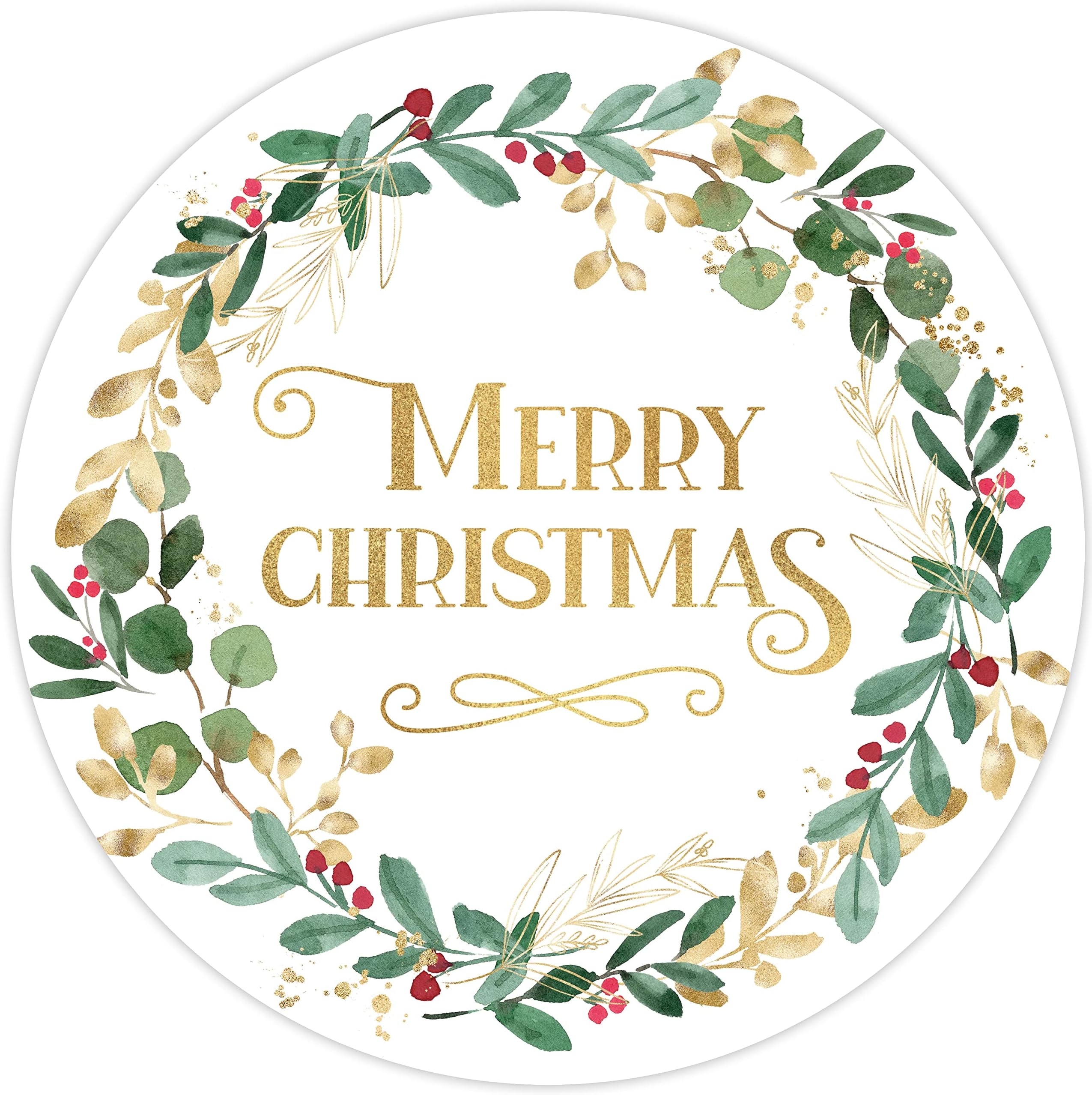 Amazon.com: Foil Merry Christmas Sticker Seals - Set of 40, 2 Sheets ...