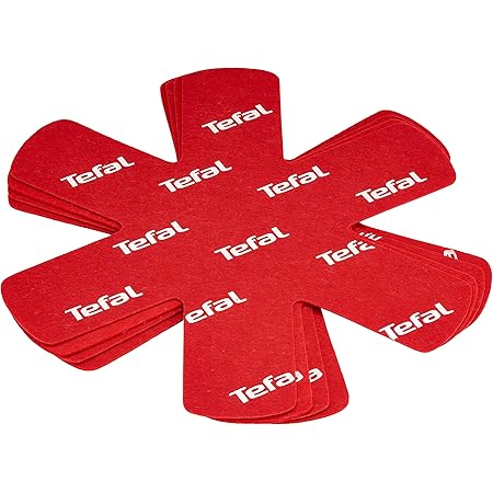 Tefal K2203004 Set of 4 Red Pan Protectors : Amazon.co.uk: Home & Kitchen