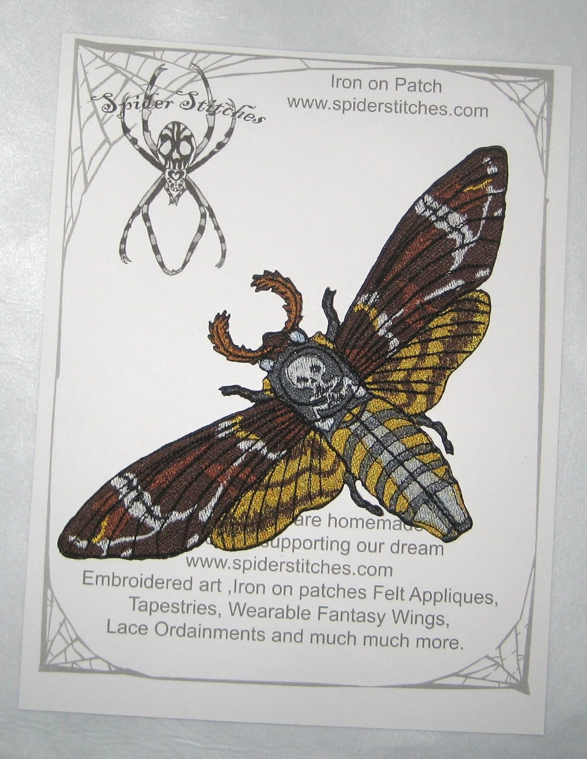 Amazon.com: Huge Jacket Back Death's Head Hawk Moth Iron on Patch