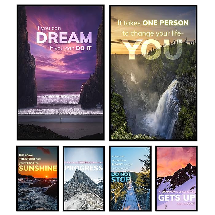 Buy 6 Inspirational Posters - Motivational Posters for Classroom ...