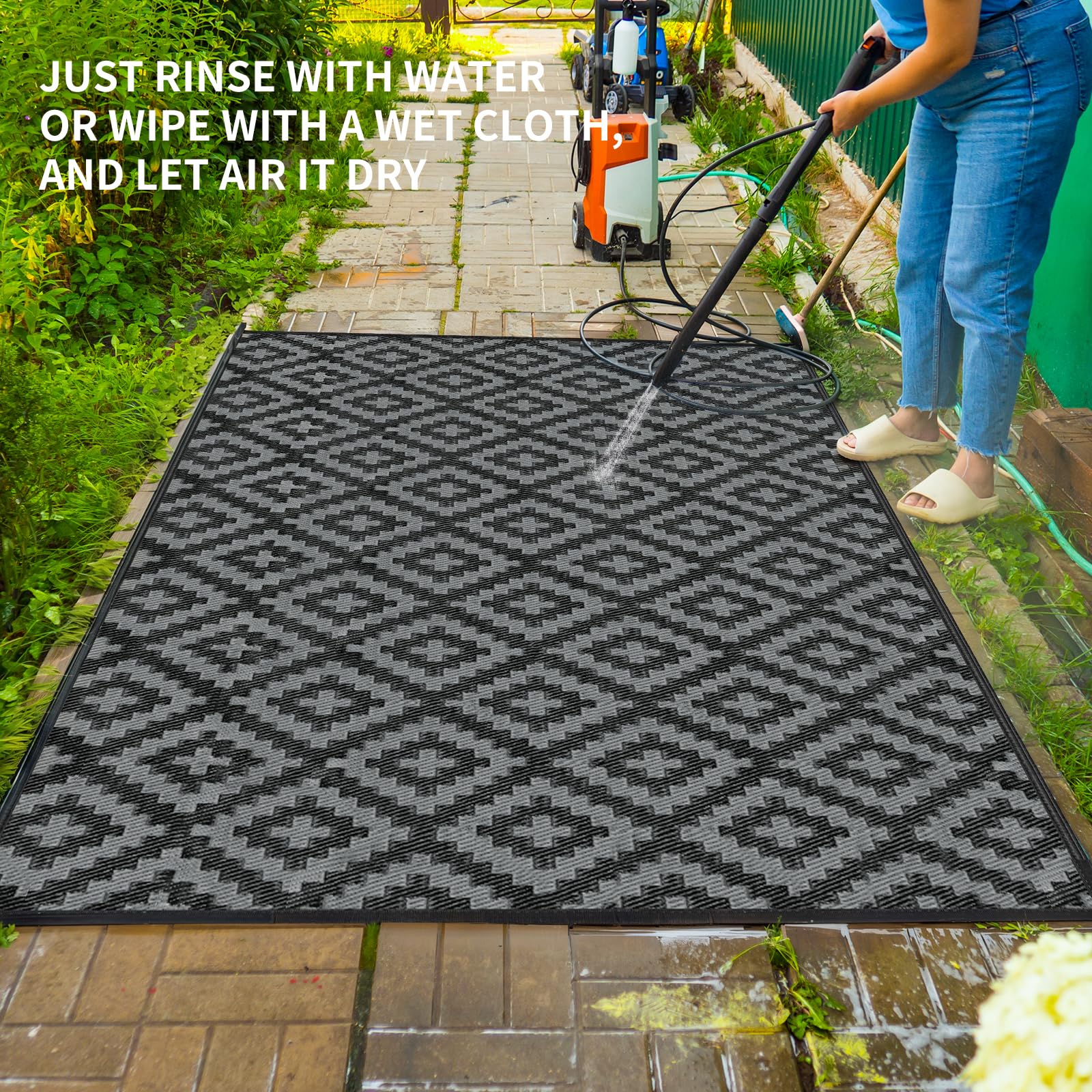 Snapklik.com : Outdoor Patio Plastic Straw Rug - Outdoor Rugs ...