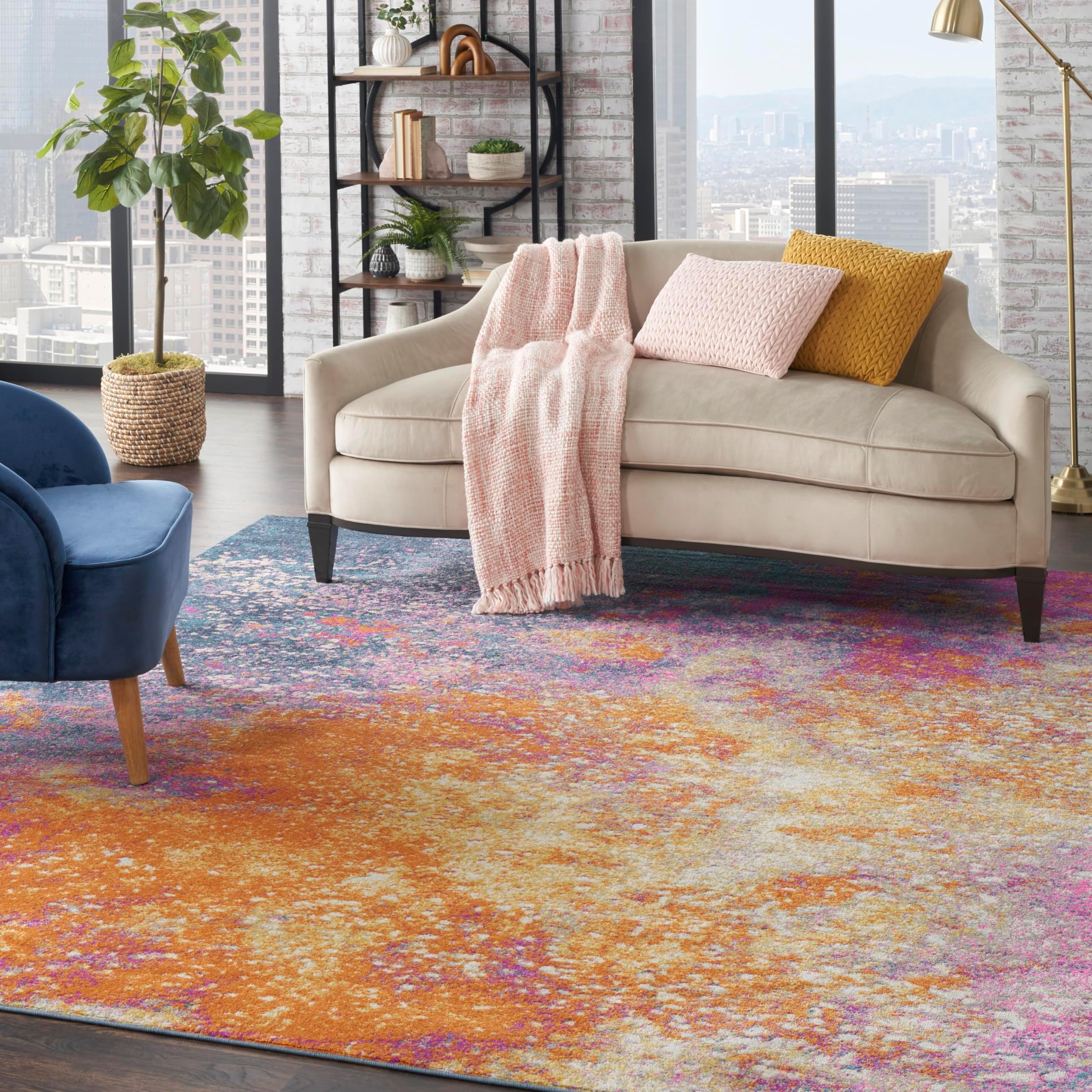 Amazon.com: Nourison Celestial Multicolor 5'3" x 7'3" Area Rug ...