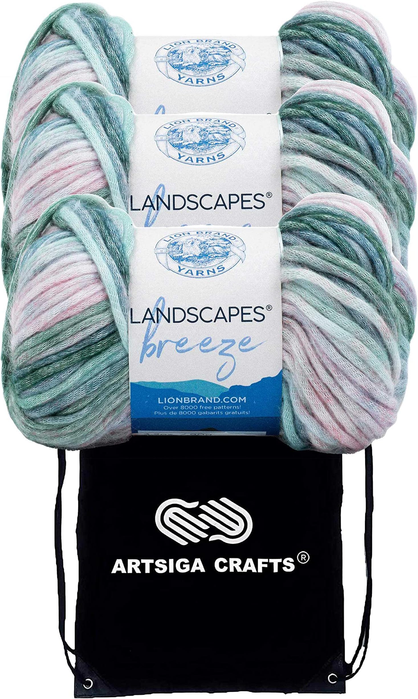 Amazon.com: Lion Brand Landscapes Breeze Seashell 543-607 (3-Skeins ...