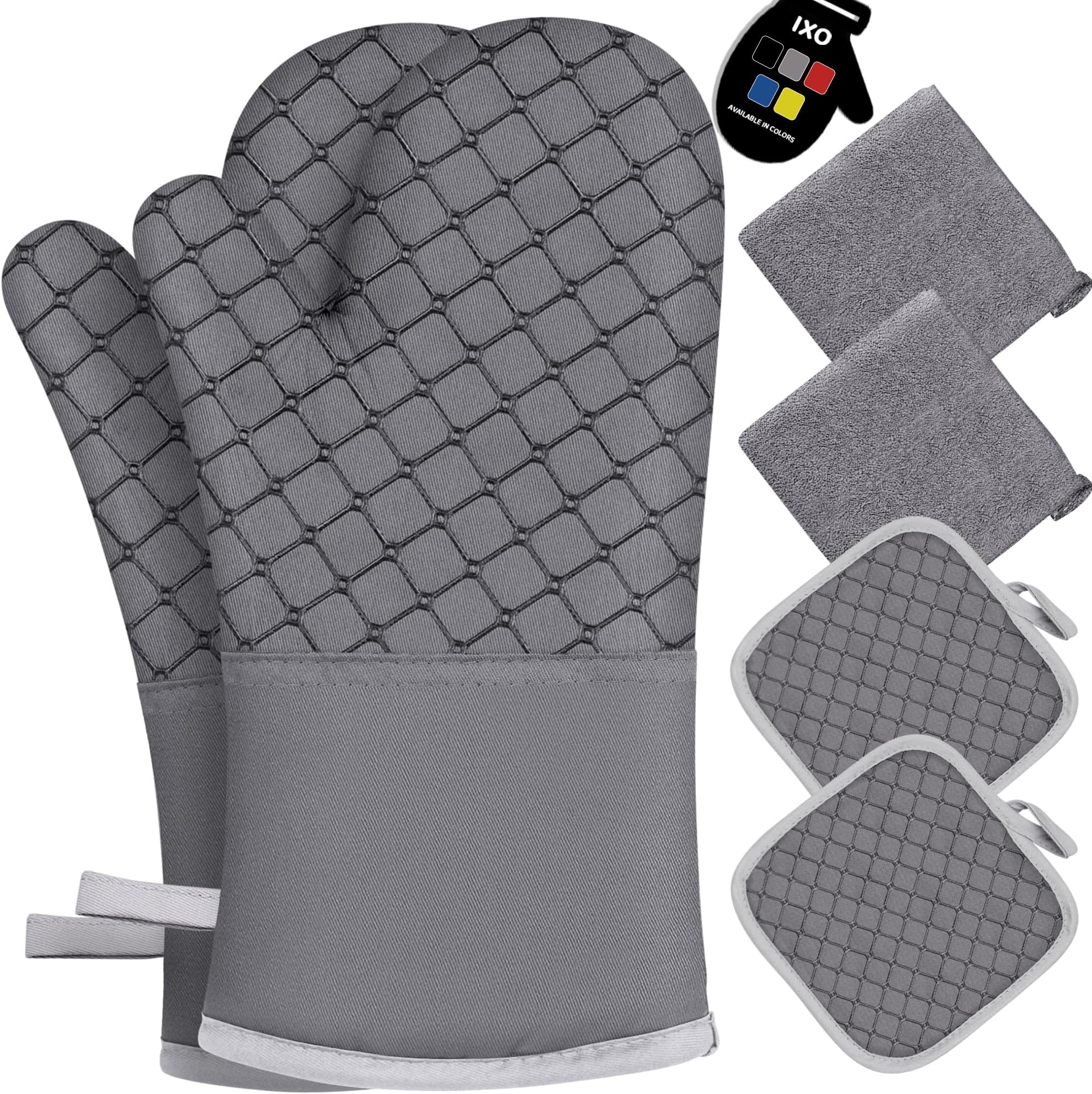 Amazon.com: 4PCS TIPTAP Oven Mitts, Kitchen Oven Mitts Set, Non Slip ...