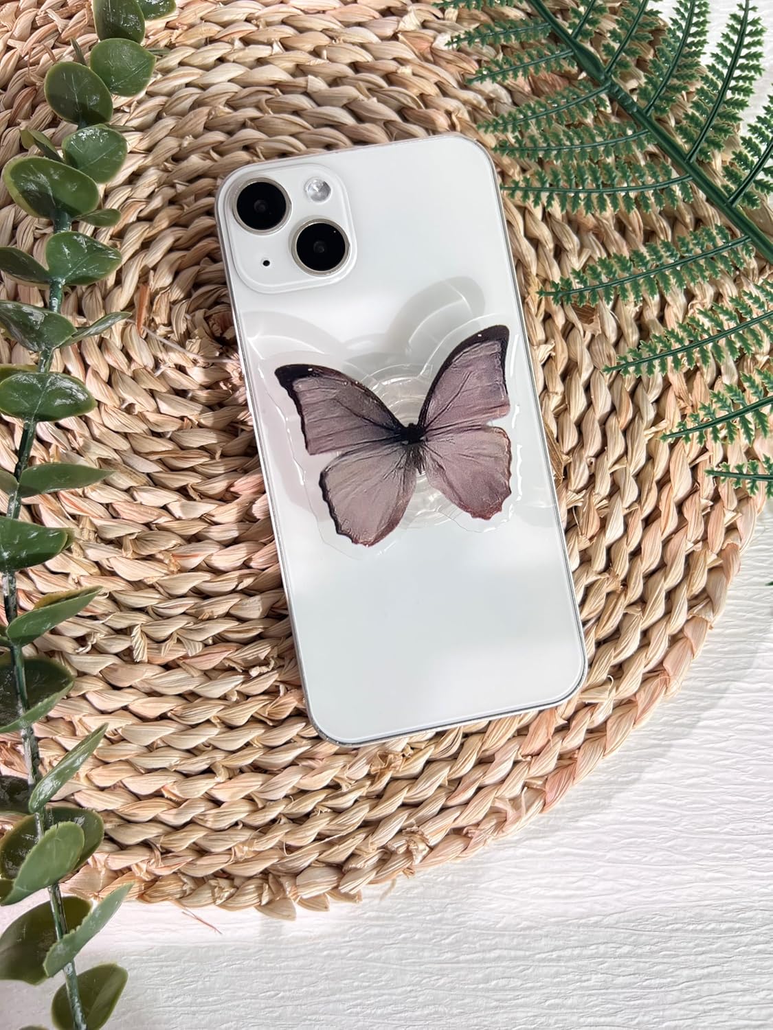 Amazon.com: Butterfly Pattern Phone Grip Stand, Cute Butterfly Cell ...