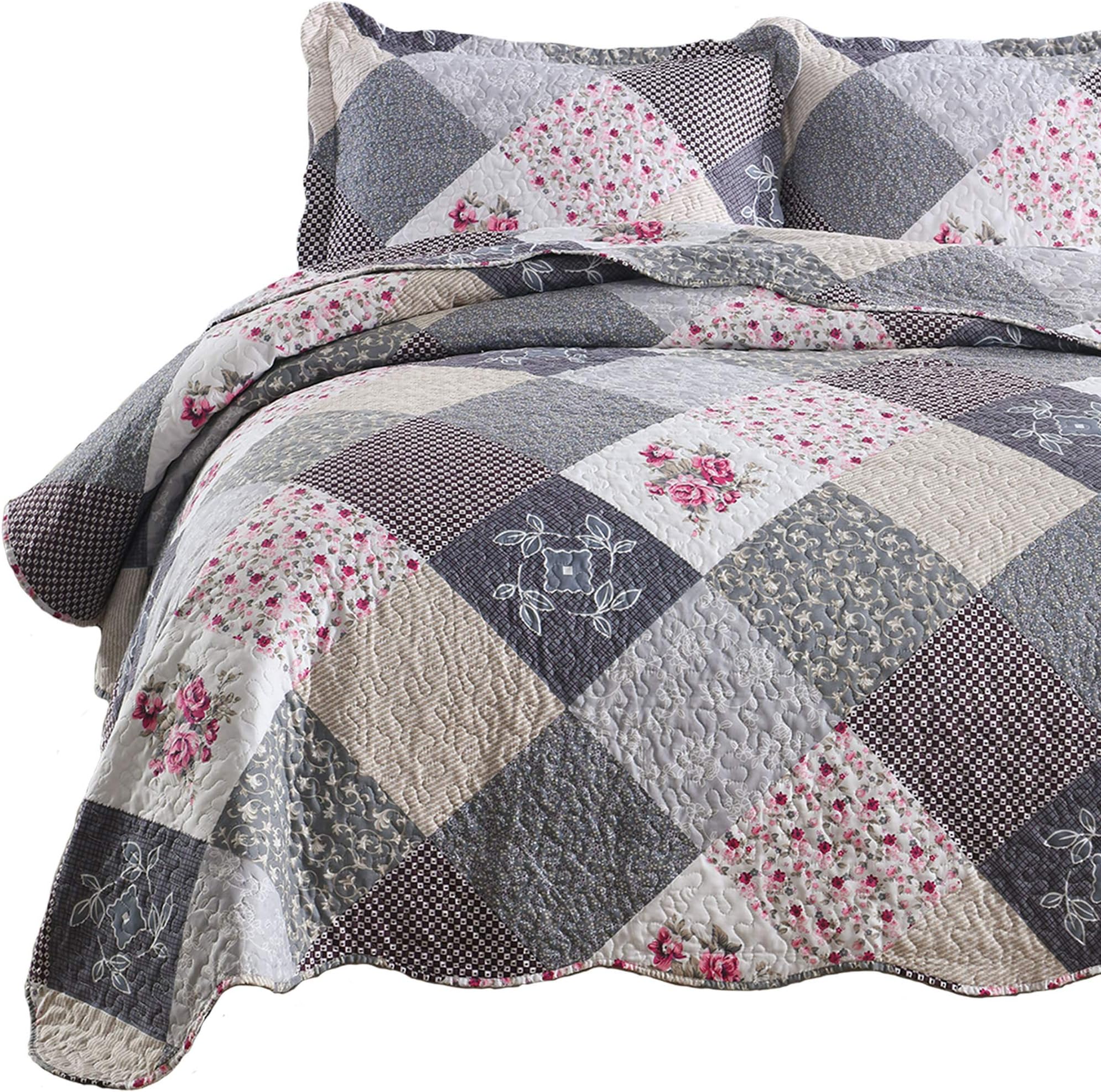 Amazon.com: HORIMOTE HOME 100% Cotton Quilt King Size, Soft Bedspread ...