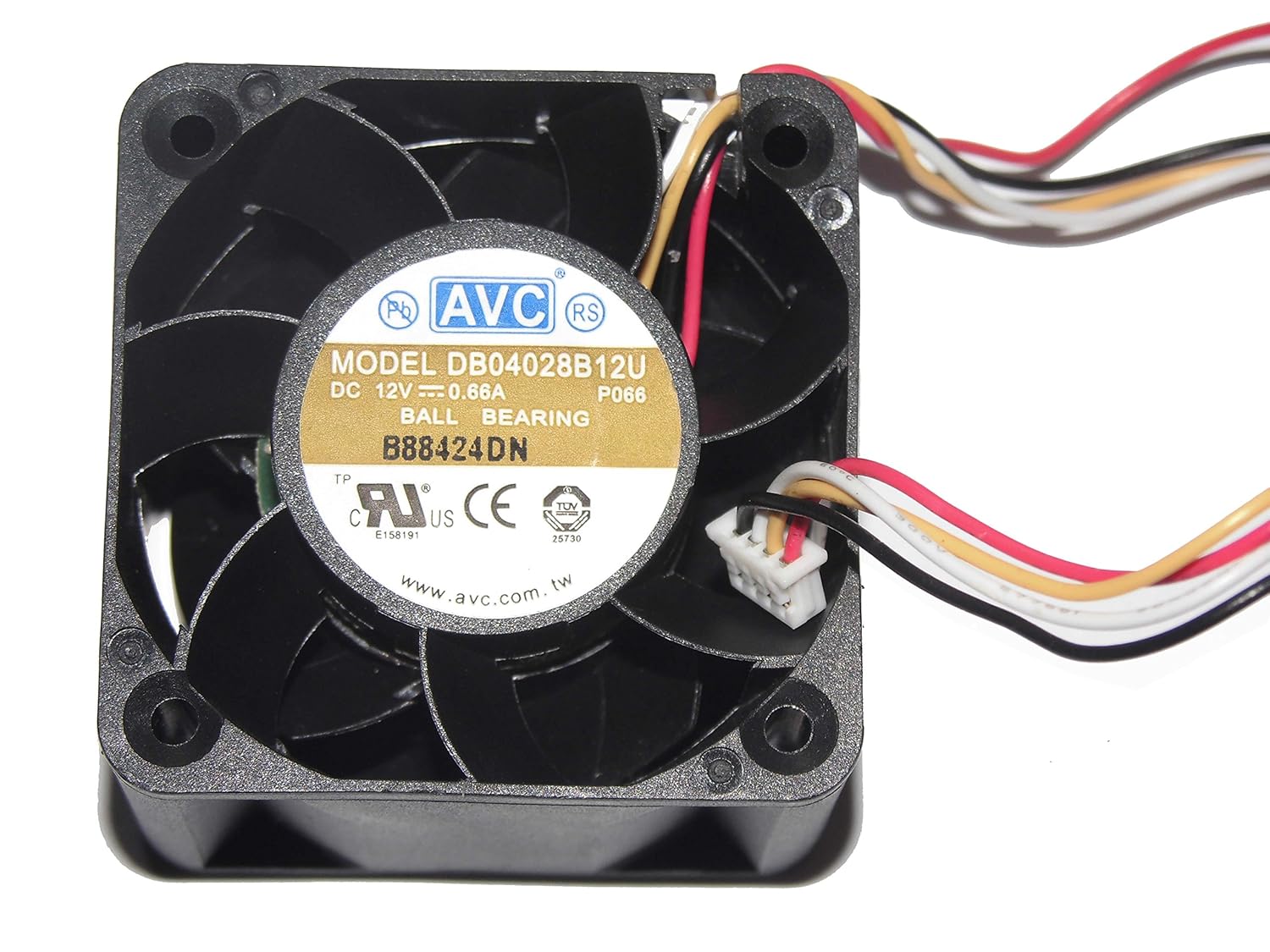 Amazon.com: 40x40x28mm DB04028B12U P066 12V 0.66A 4Wire 4cm AVC FAN ...