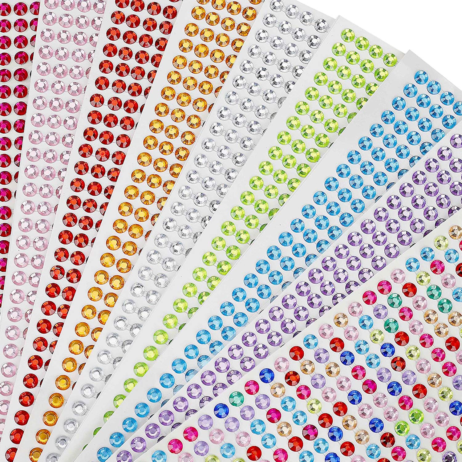 Rhinestone Stickers Self-Adhesive Jewels Sticker for Kids DIY Craft ...