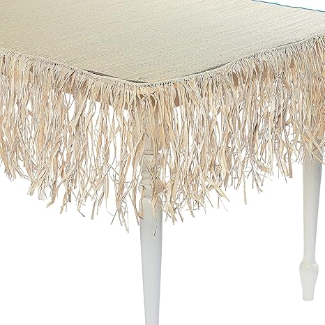 Amazon.com: Fun Express Natural Raffia Beach Fringe Decoration (24 ft ...
