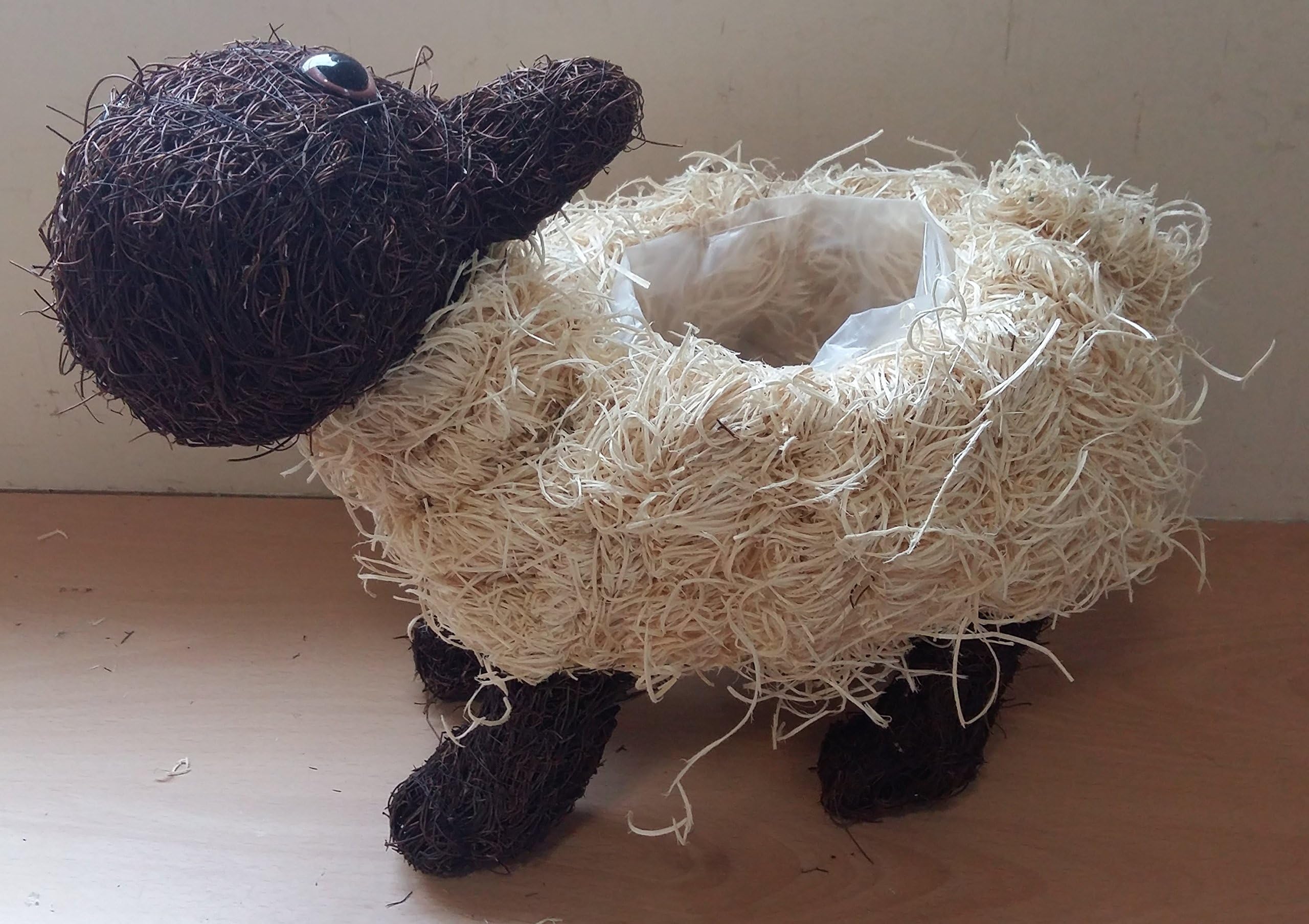 Explore Some More Smart Garden Wood Stone Cute Sheep Plant Pot Planter ...