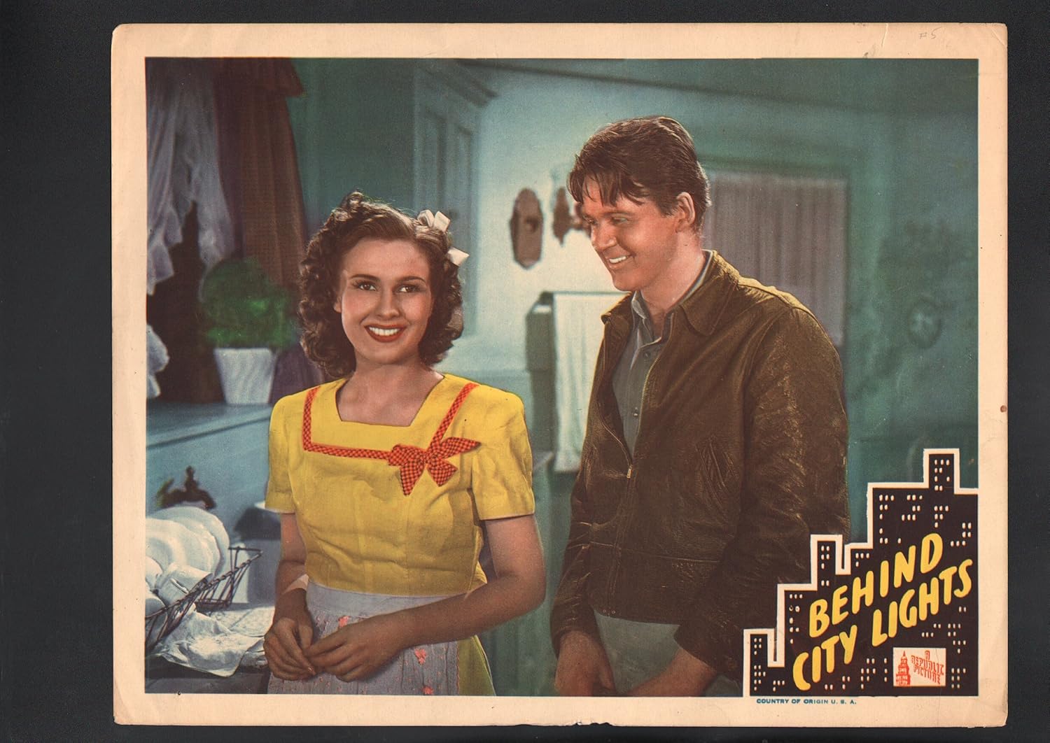 Amazon.com: MOVIE POSTER: Behind City Lights Lobby Card-1945-Lynne ...