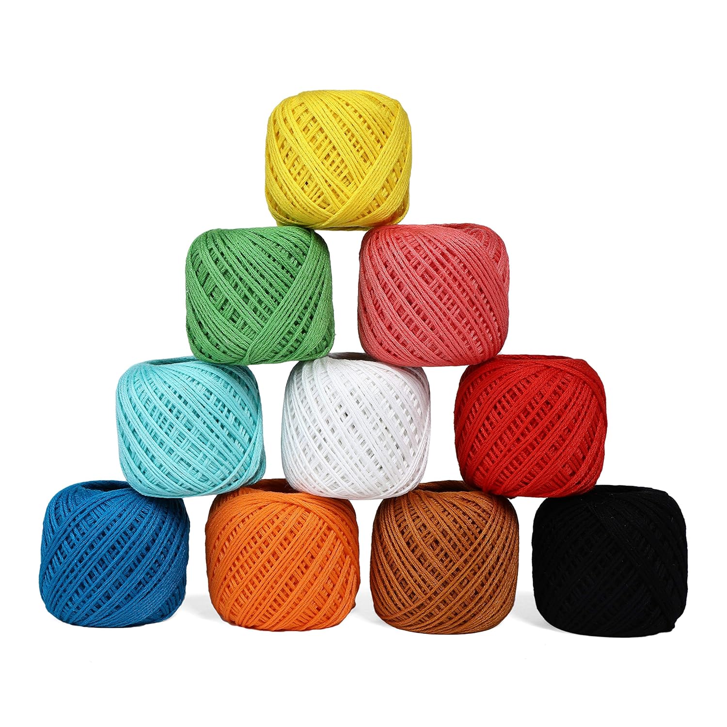 TIMESETL Crochet Thread Set Of 10 Ball Crochet Cotton Thread Yarn For ...