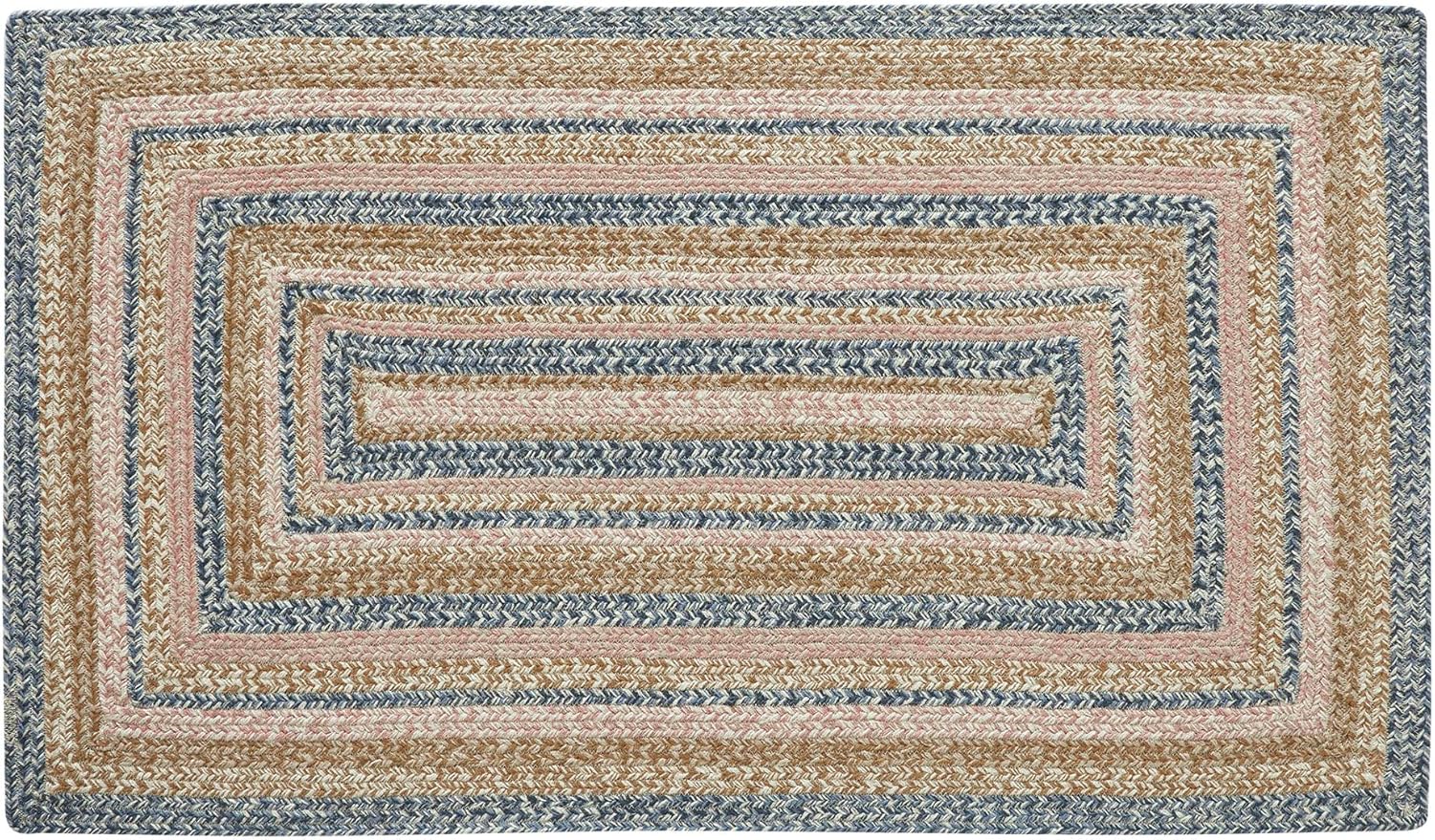 Amazon.com: VHC Brands Kaila Jute Rug Rect w/Pad 27x48 : Home & Kitchen