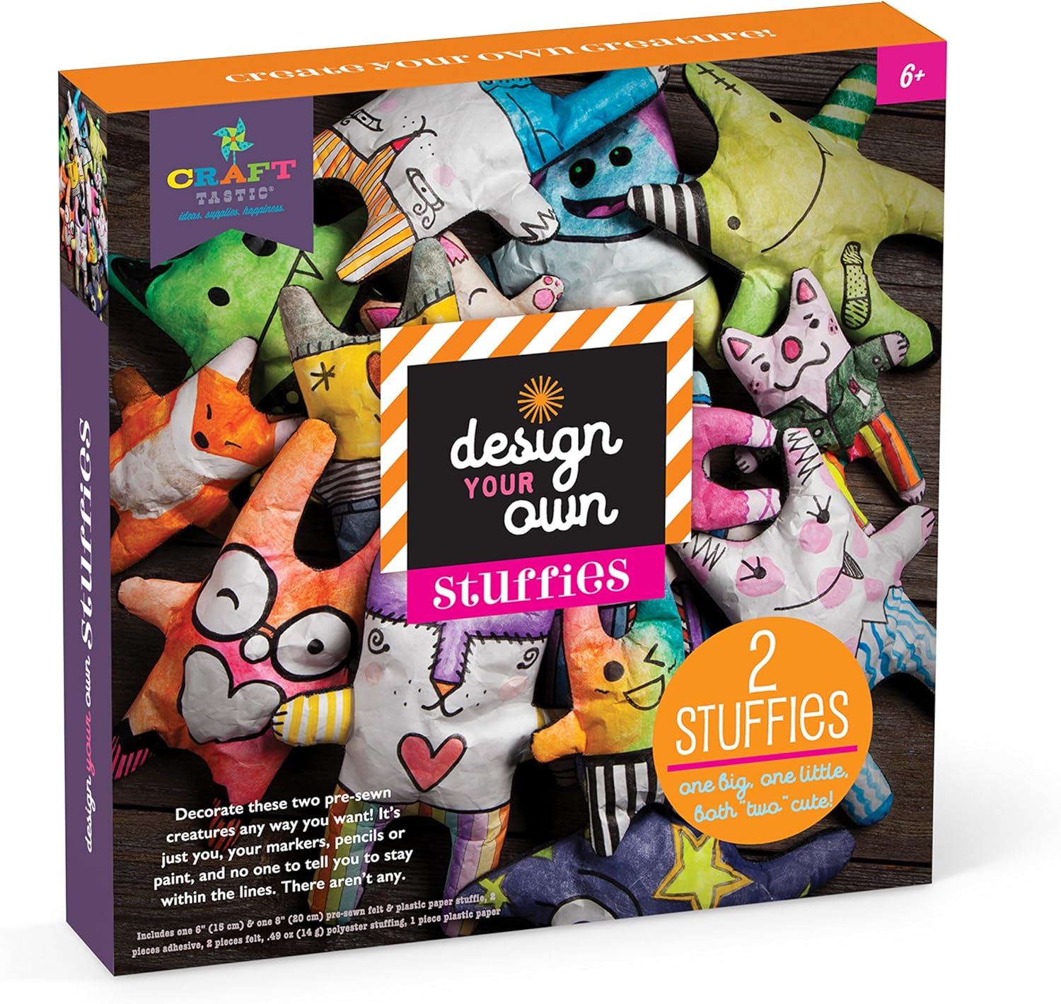 Craft-tastic Design-Your-Own Stuffies - Decorate and Stuff 2 Pre-Sewn ...