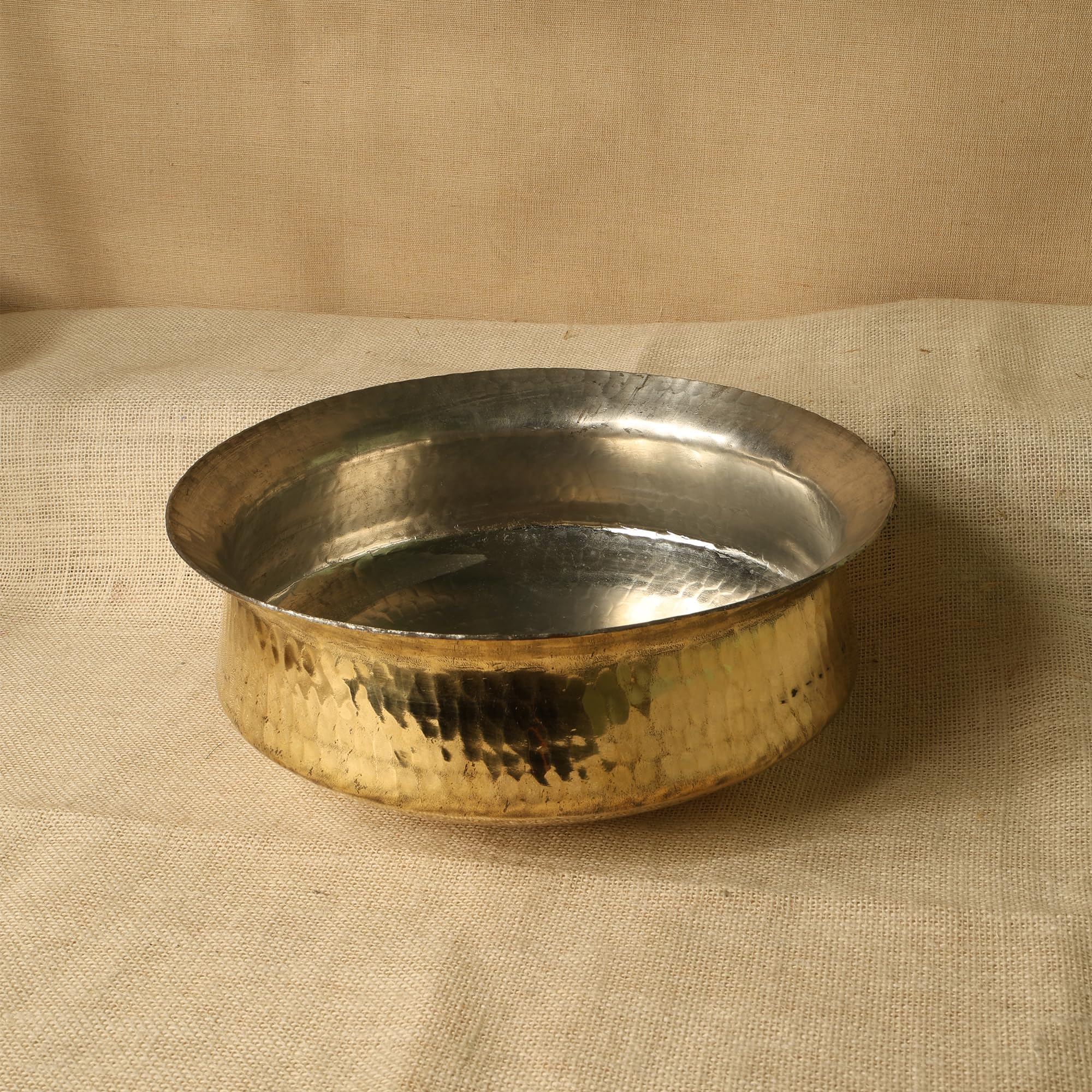 Buy PATRA Brass Lagan 2 Liter Tin-Coated Pure Brass Degchi ...