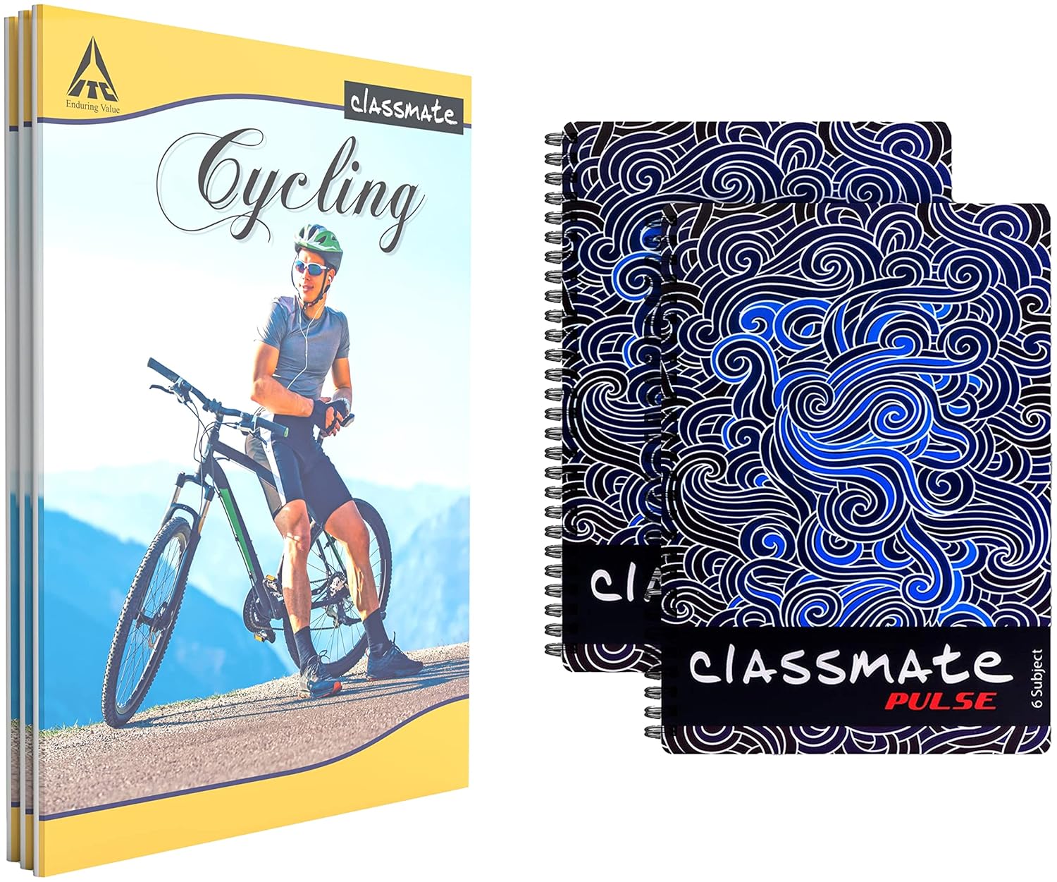 Classmate Long Book - Single Line Pulse Spiral Notebook, Unruled ...