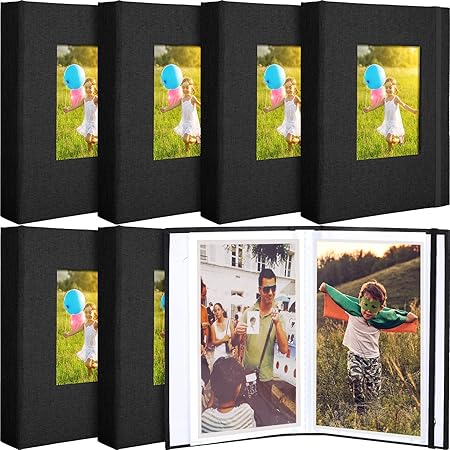 Amazon.com: Yeaqee 20 Packs Photo Album 4x6 Small Picture Album Linen ...