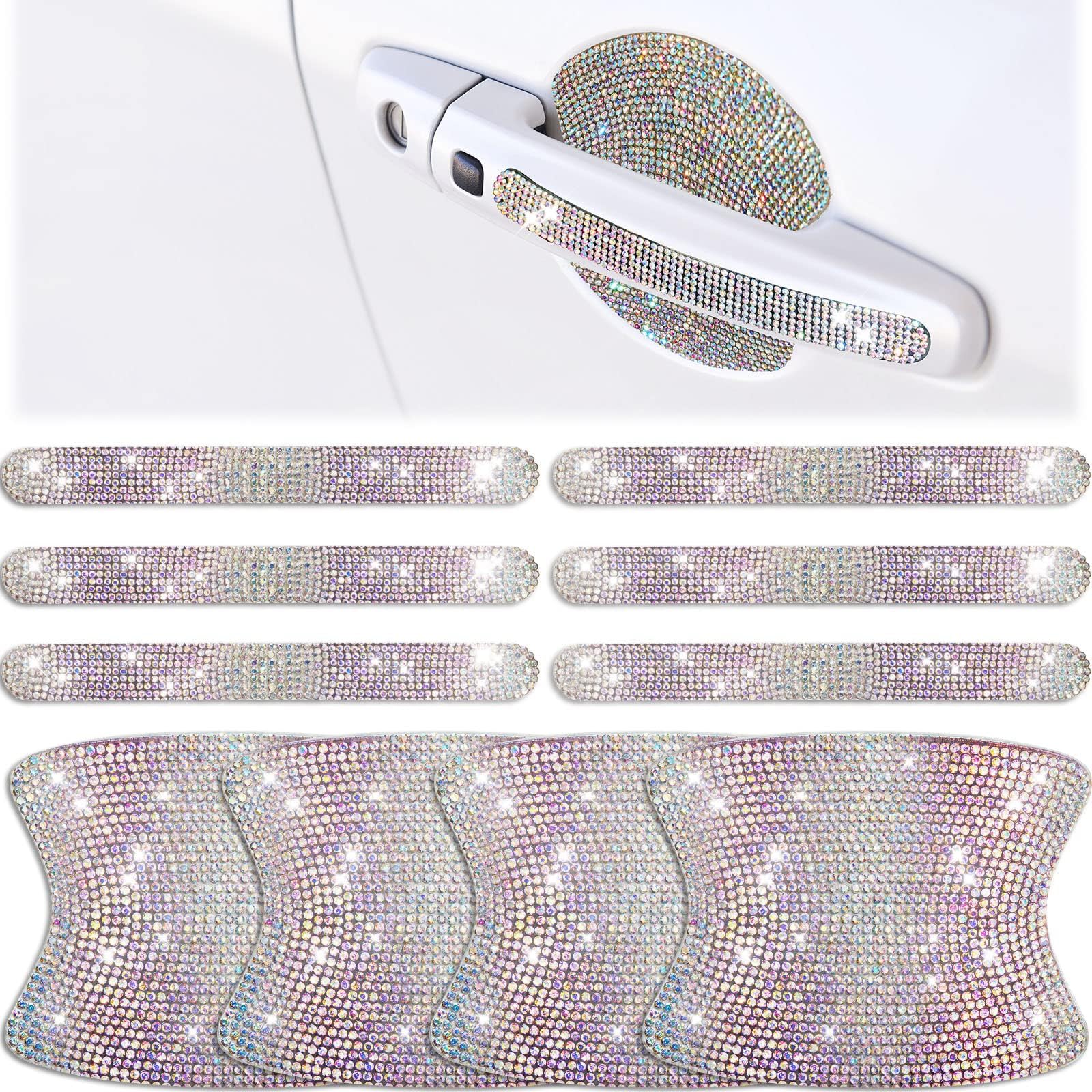 Amazon.com: Ziciner 4 PCS Bling Car Door Handle Protector, Rhinestone ...