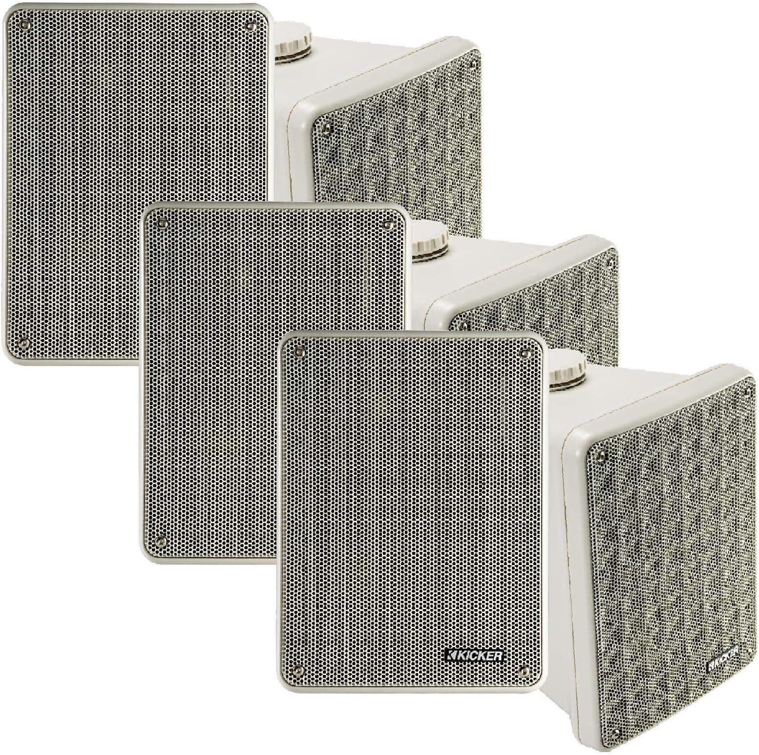 Amazon.com: Kicker KB6 2-way Full Range Indoor Outdoor Speakers (Set ...