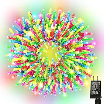 Amazon.com: LAMPHOME 33ft Christmas Decorative Mini Lights, 100 LED ...