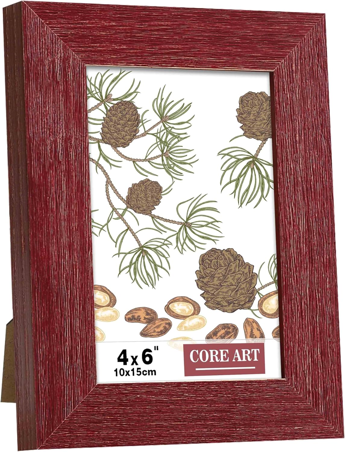 Amazon.com - CORE ART 4x6 Picture Frame, Handmade Wood Rustic Red Photo ...