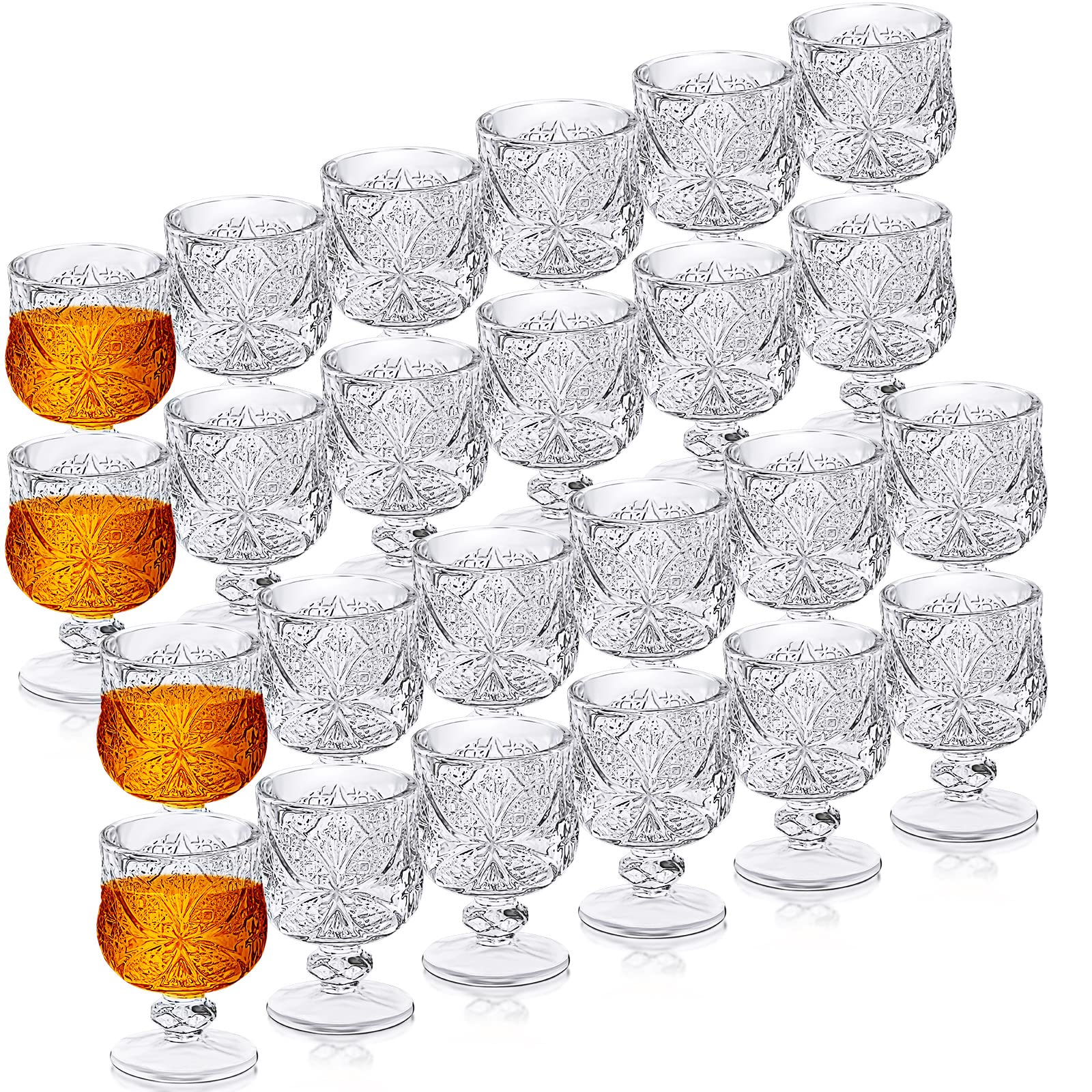 1.75 oz Shot Glasses Set Fancy Cute Shot Glasses Cordial Crystal Shot ...
