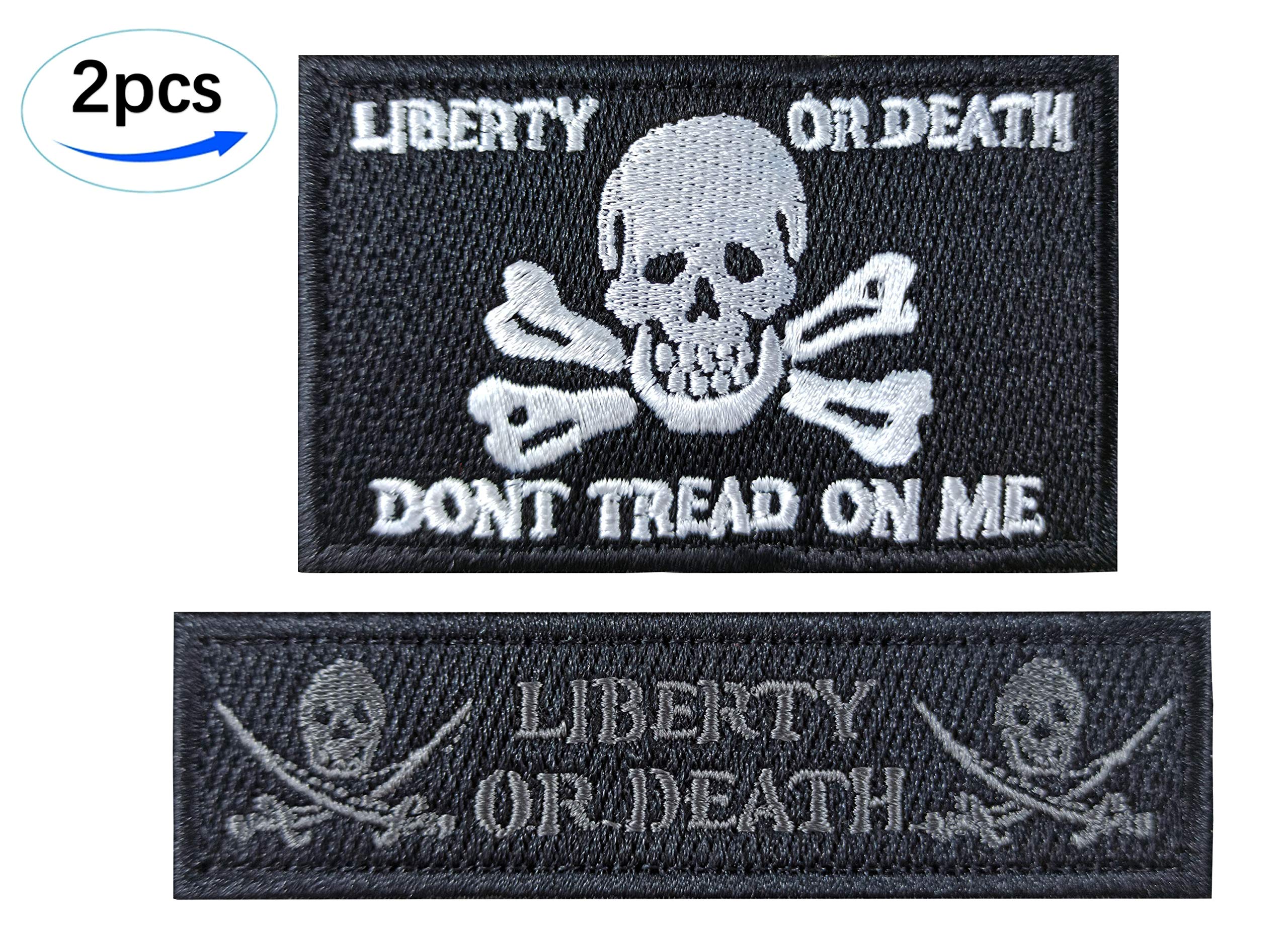 Buy JBCD Jolly Roger Skull Pirate s Patch Liberty Or Death Patches Don ...