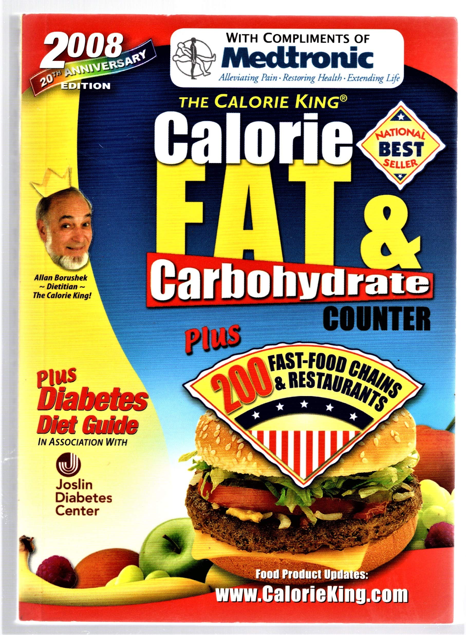 2008 Calorie King Calorie, Fat & Carbohydrate Counter: Borushek, Allan ...