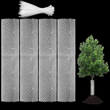 Amazon.com : 4 Pack Tree Trunk Protectors, Nursery Mesh Tree Bark ...